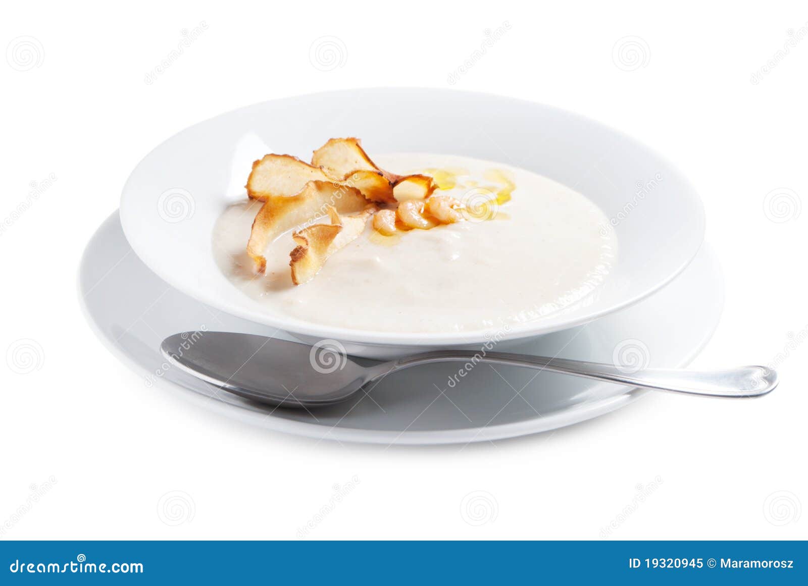 Plate of cream soup stock image. Image of creamy, bowl - 19320945