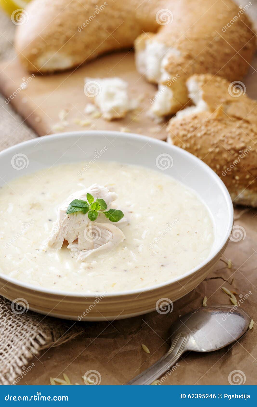 A plate of cream soup stock photo. Image of cream, kitchen - 62395246