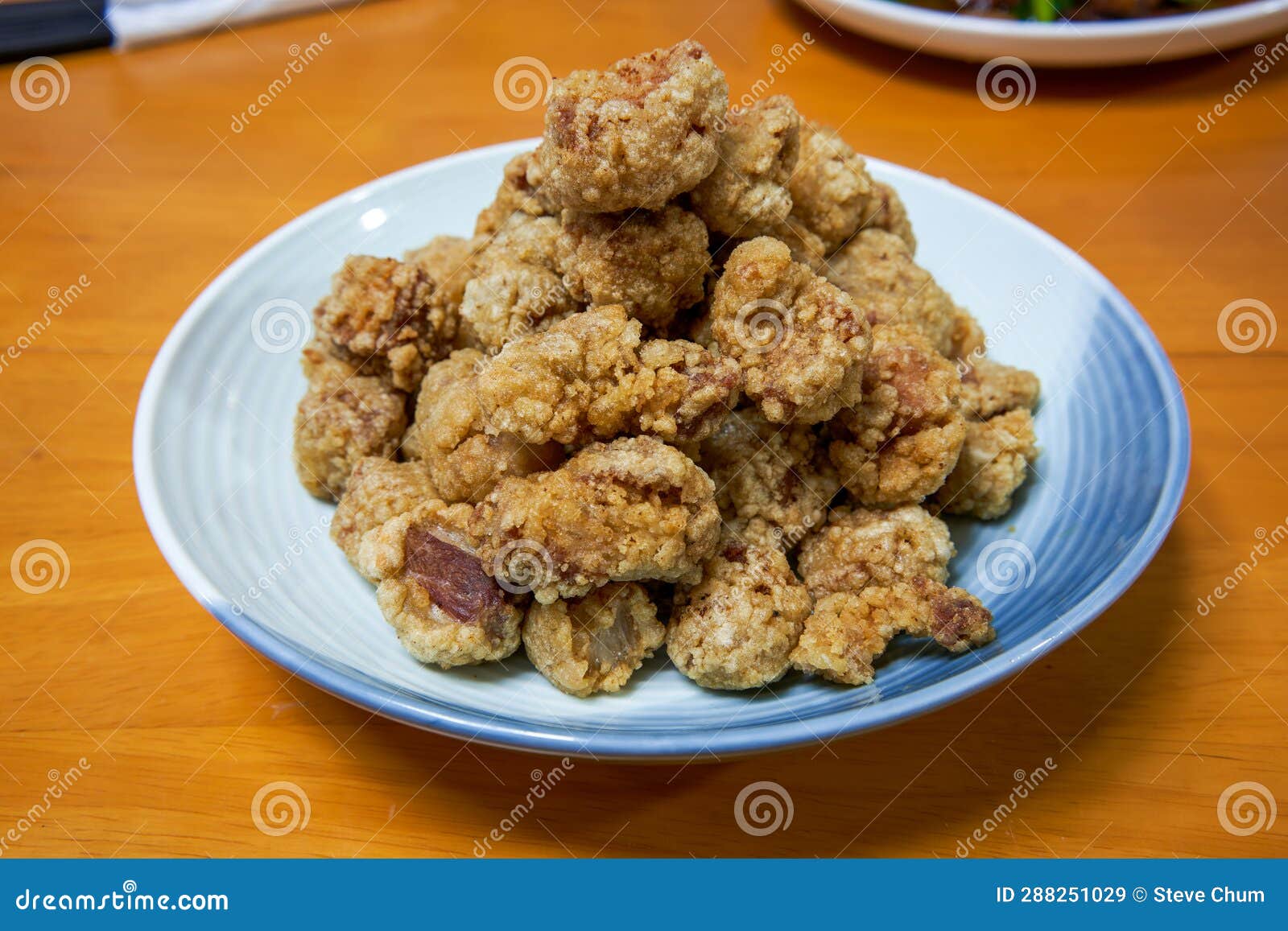 A Plate of Crispy and Delicious Fried Crispy Meat Close-up Stock Image ...