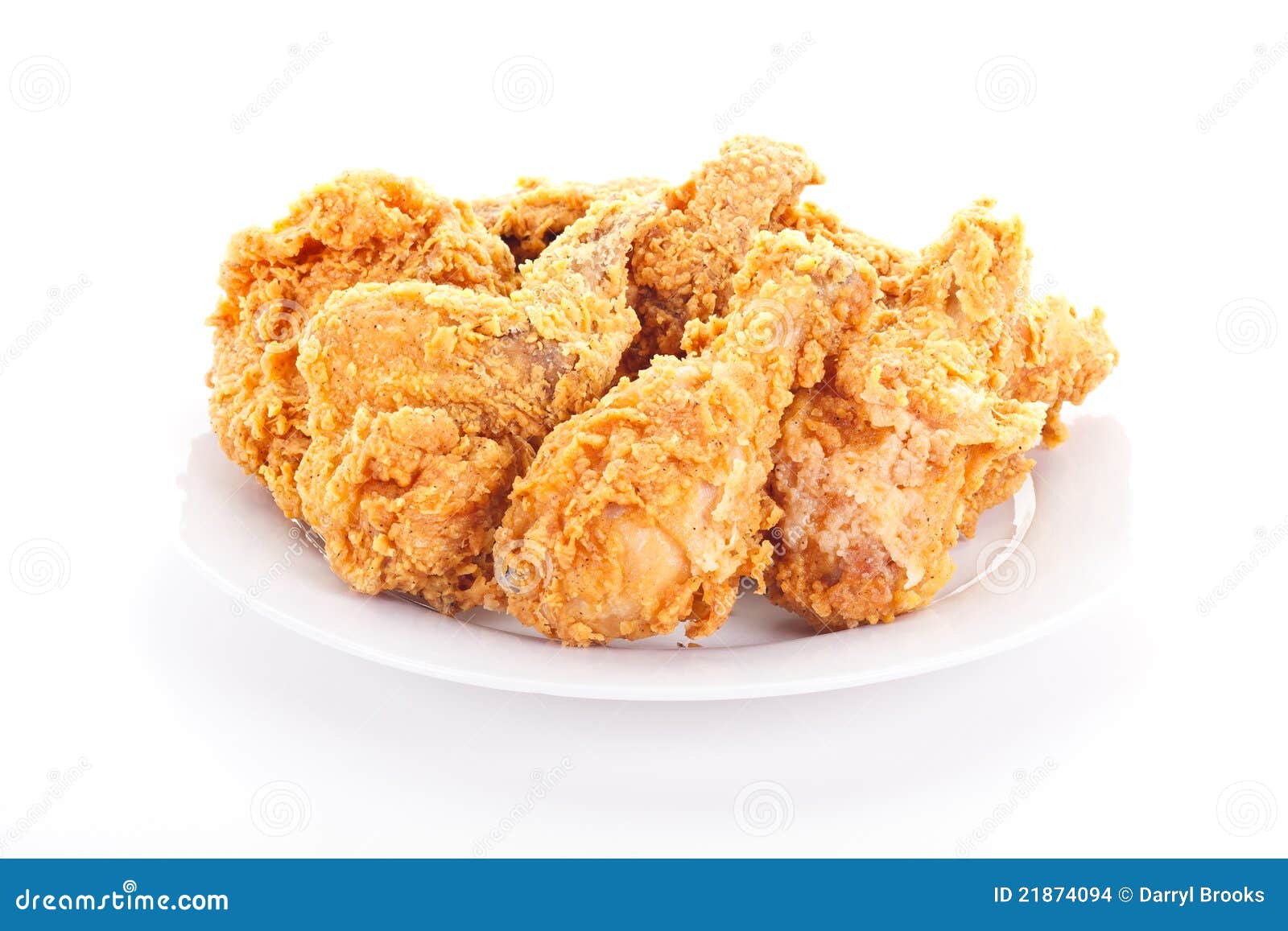 Plate of Crispy Fried Chicken Stock Photo - Image of breast, meat: 21874094