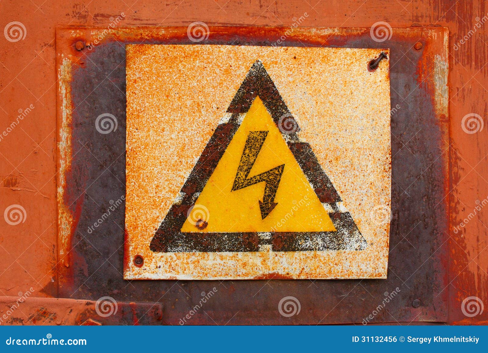 Plate dangerous voltage stock photo. Image of industry - 31132456