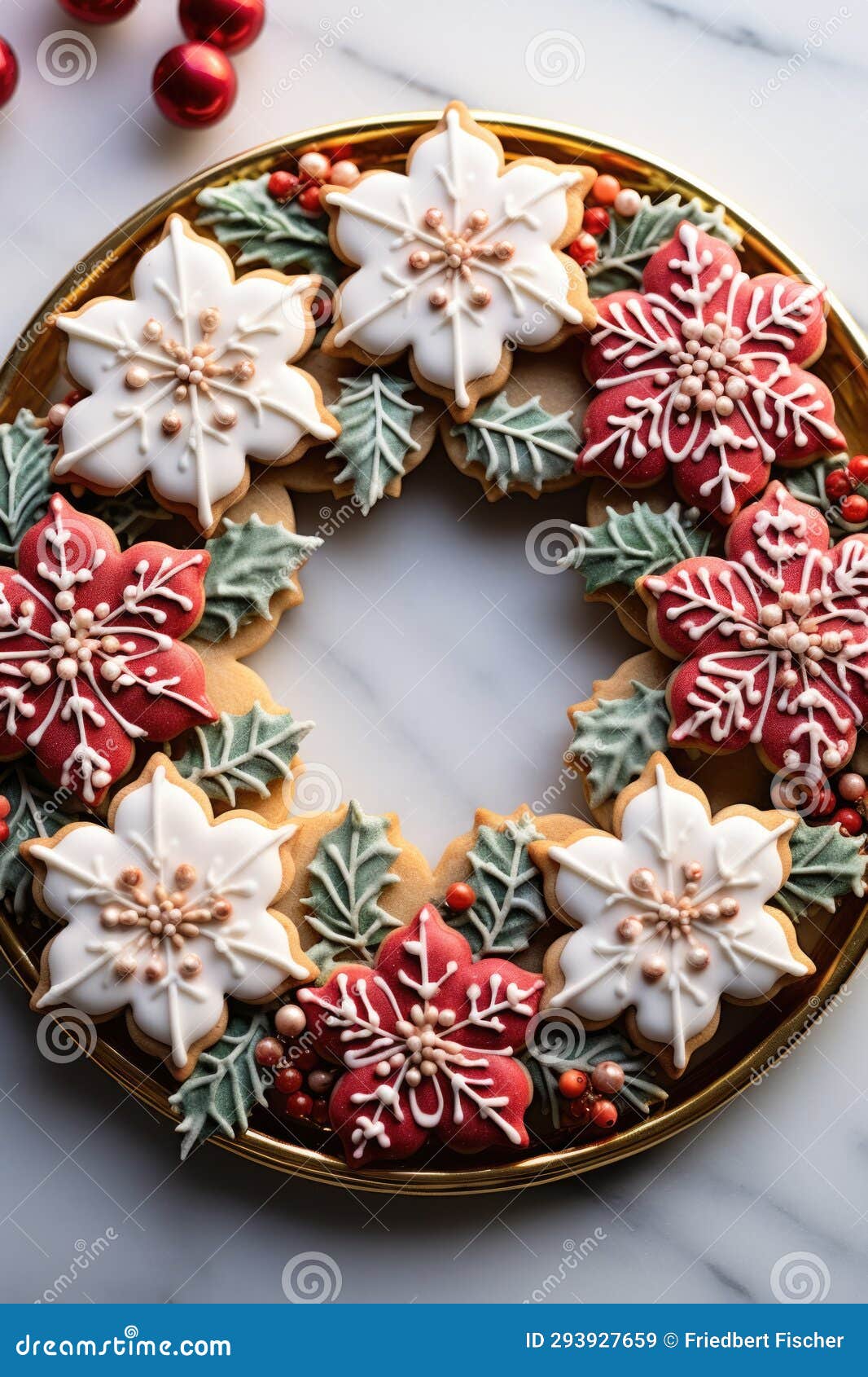 A Plate of Decorated Cookies on a Table. Stock Illustration ...