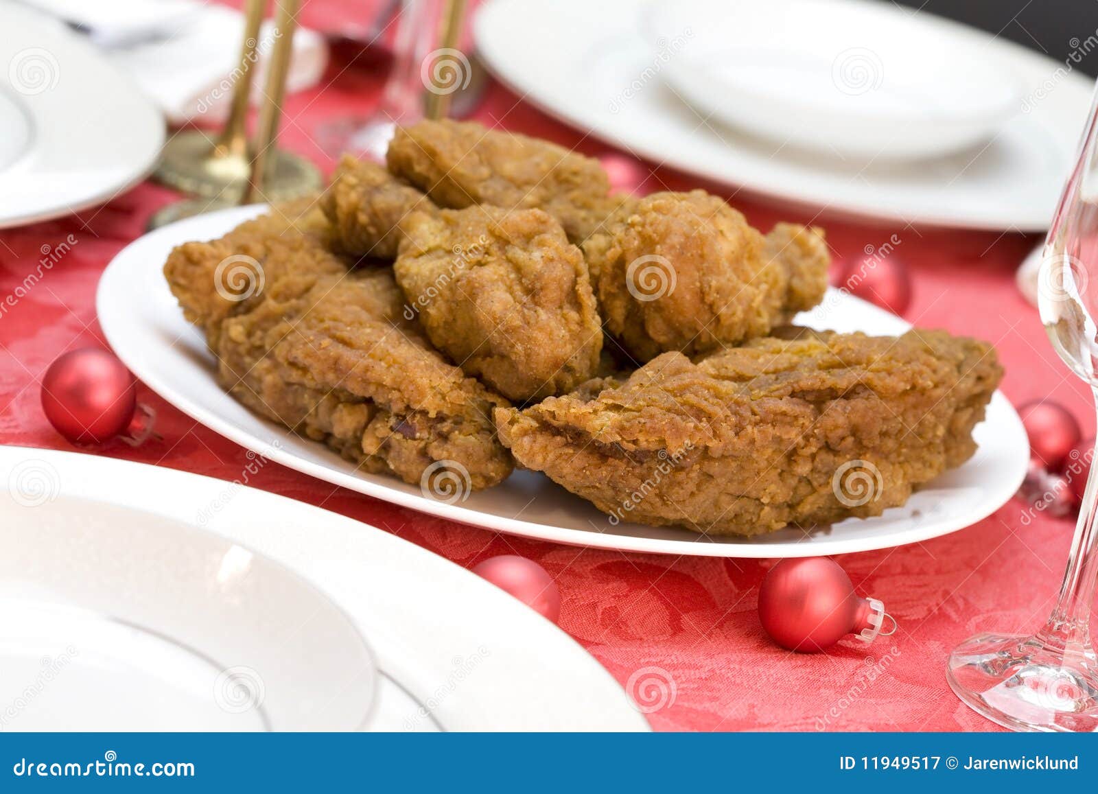 Plate of Delicious Fried Chicken Stock Image - Image of dining, protein ...