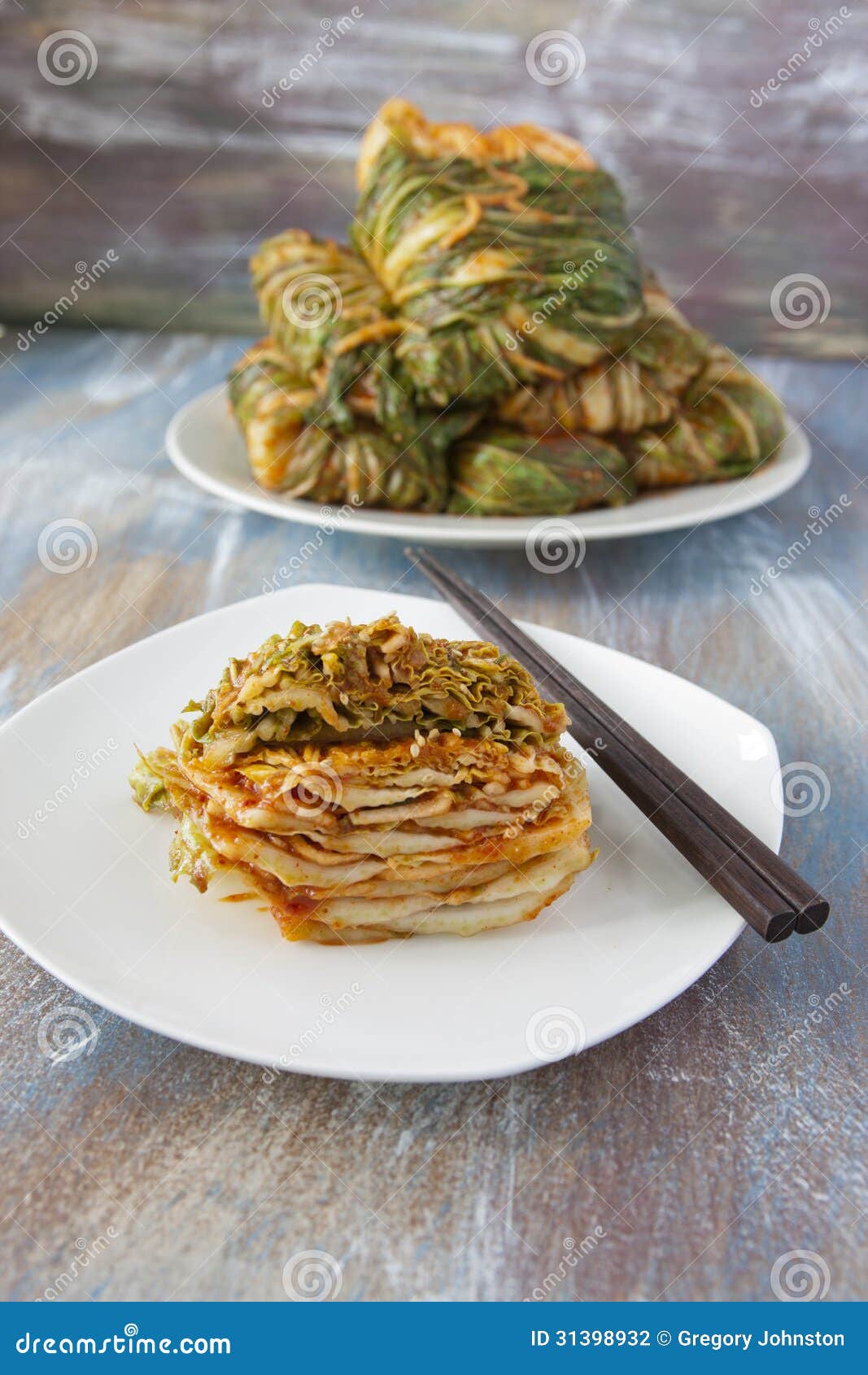 Plate of delicious Kimchi. stock photo. Image of tradition - 31398932