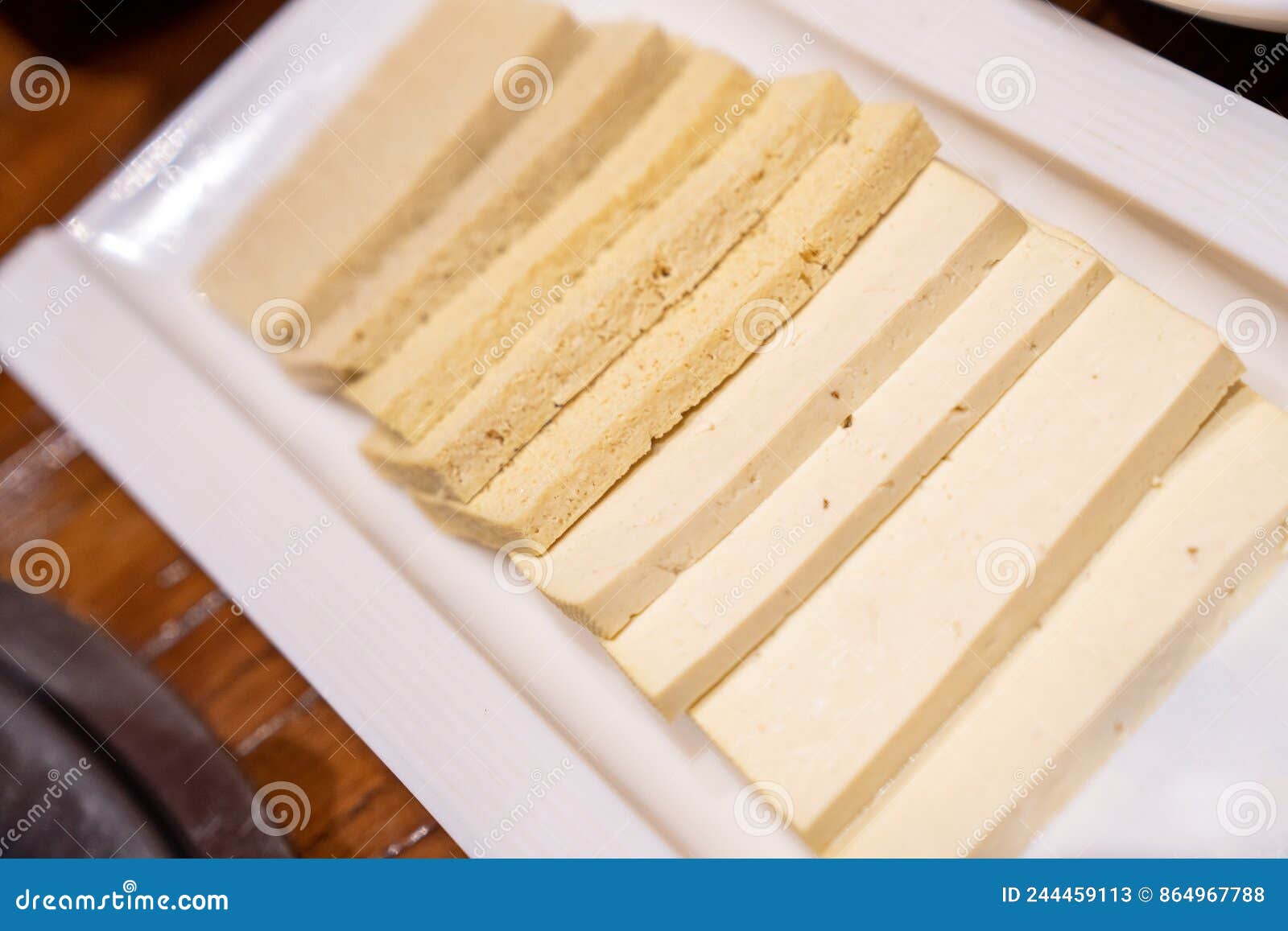 A plate of delicious tofu stock image. Image of chinese - 244459113