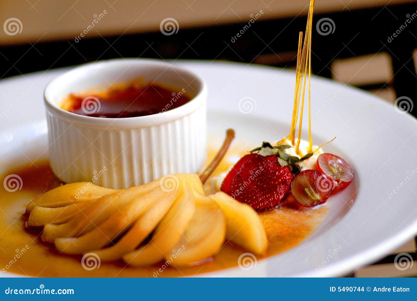 Plate of desert stock photo. Image of lunch, sticks, porcelain - 5490744
