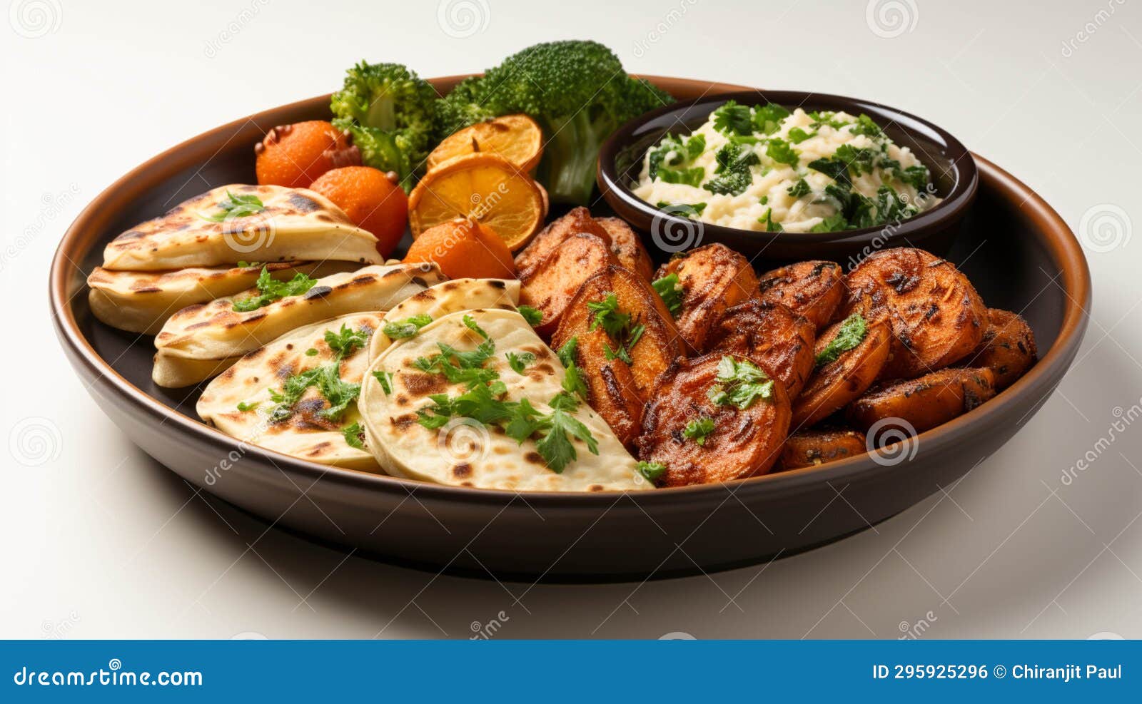 A Plate of Deshi Food in a Plate Isolated on White Stock Photo - Image ...