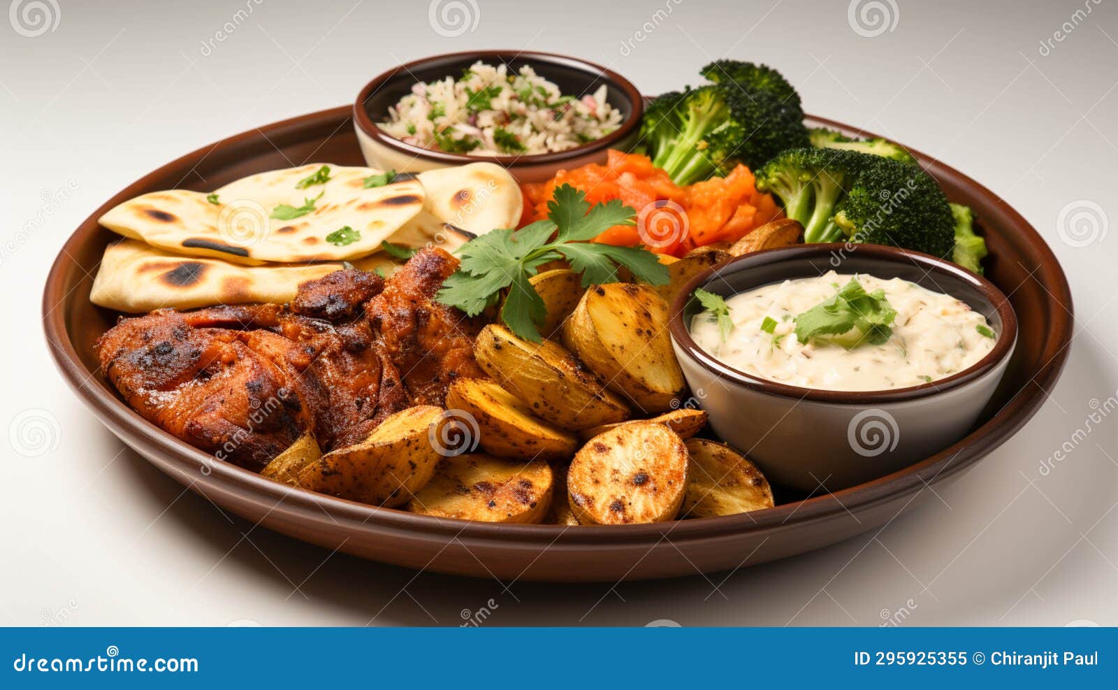 A Plate of Deshi Food in a Plate Isolated on White Stock Image - Image ...