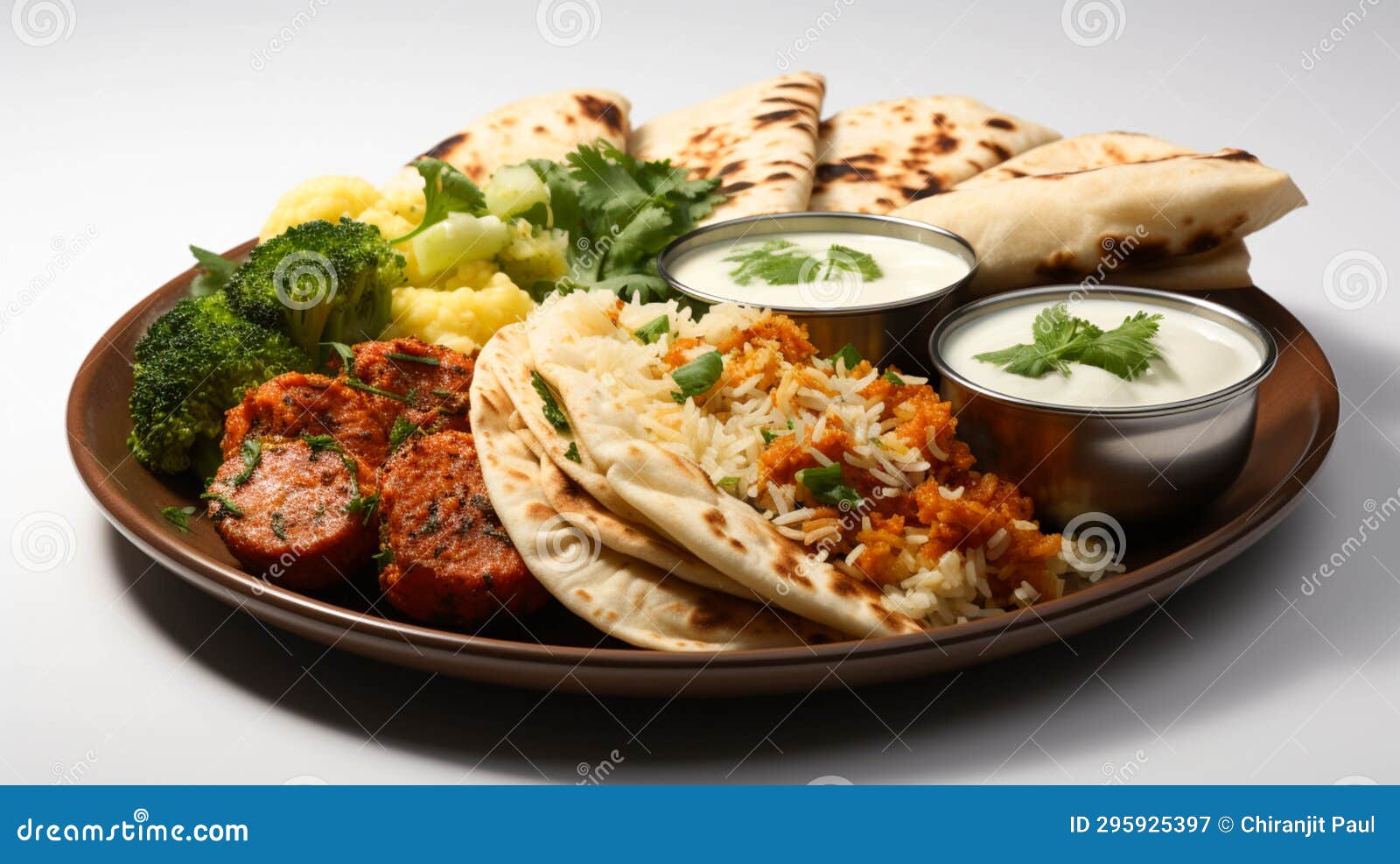 A Plate of Deshi Food in a Plate Isolated on White Stock Image - Image ...