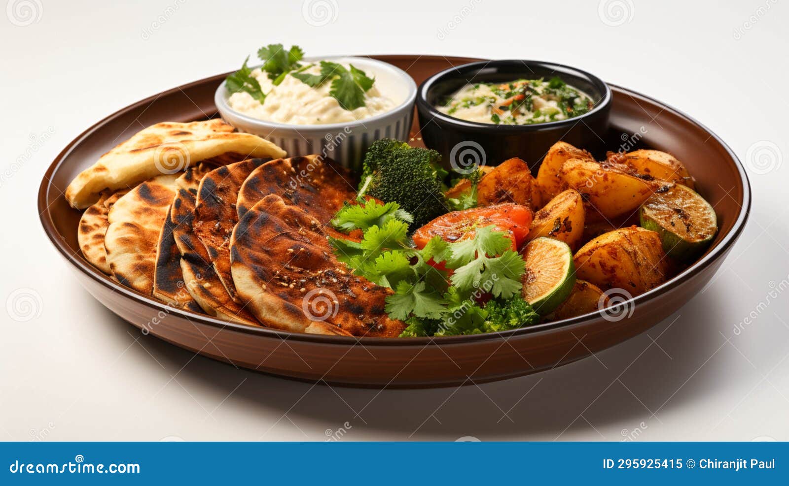 A Plate of Deshi Food in a Plate Isolated on White Stock Image - Image ...