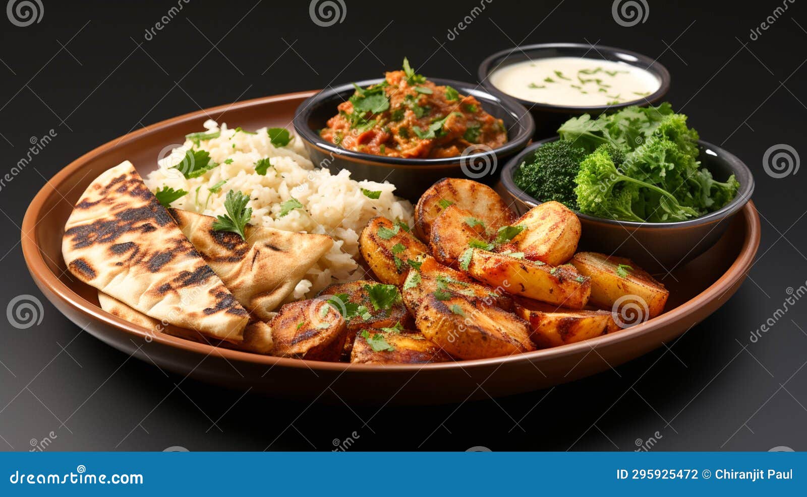 A Plate of Deshi Food in a Plate Isolated on White Stock Photo - Image ...