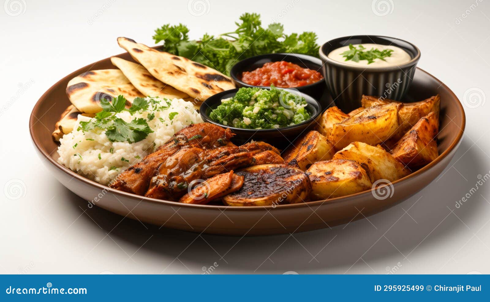 A Plate of Deshi Food in a Plate Isolated on White Stock Image - Image ...
