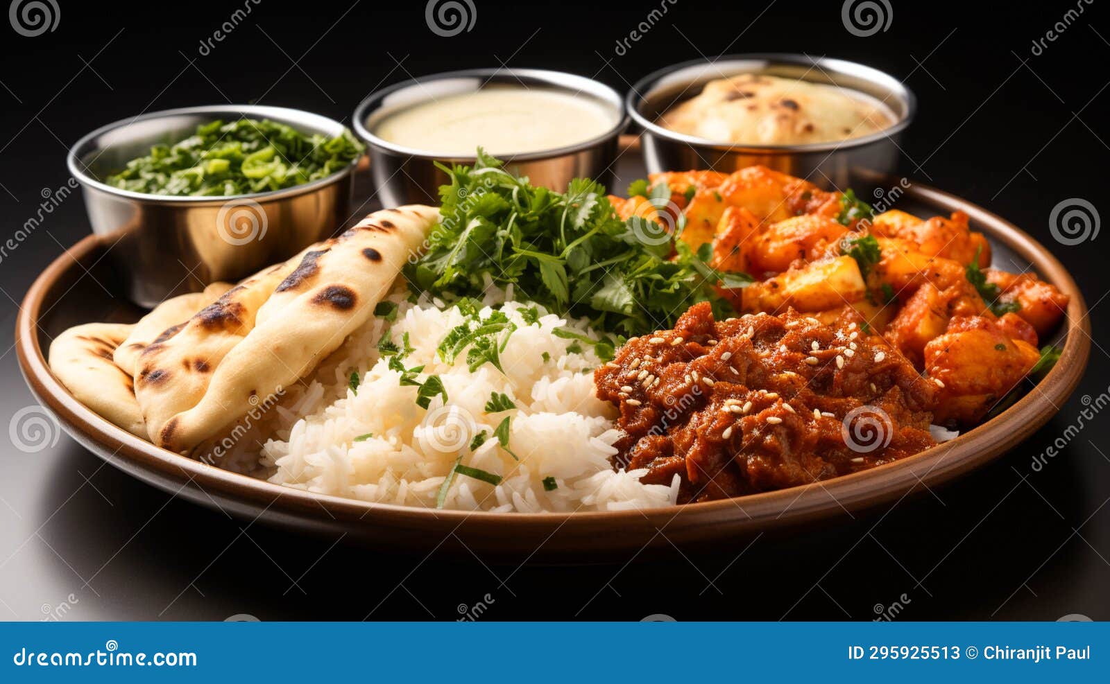 A Plate of Deshi Food in a Plate Isolated on White Stock Image - Image ...