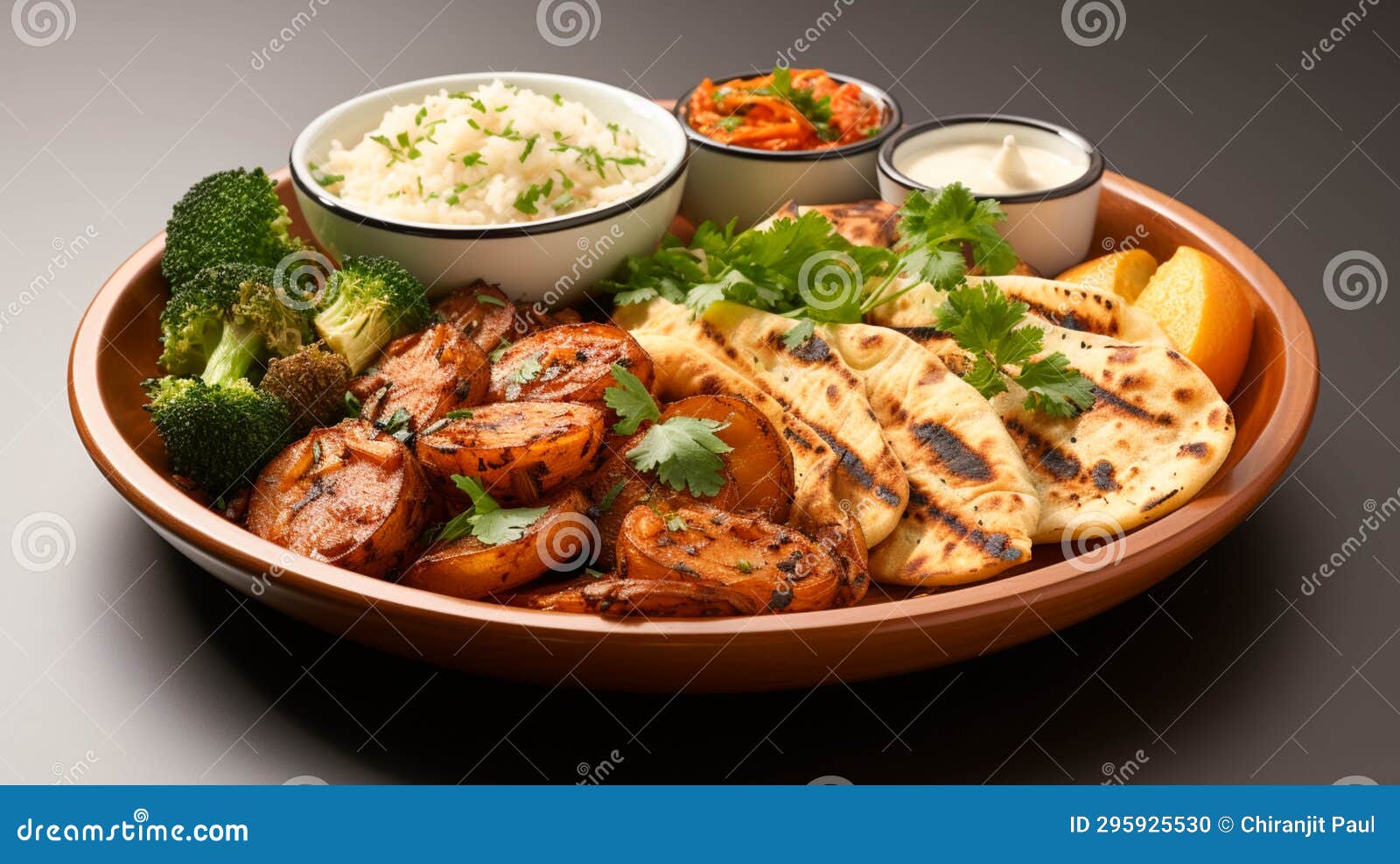 A Plate of Deshi Food in a Plate Isolated on White Stock Photo - Image ...