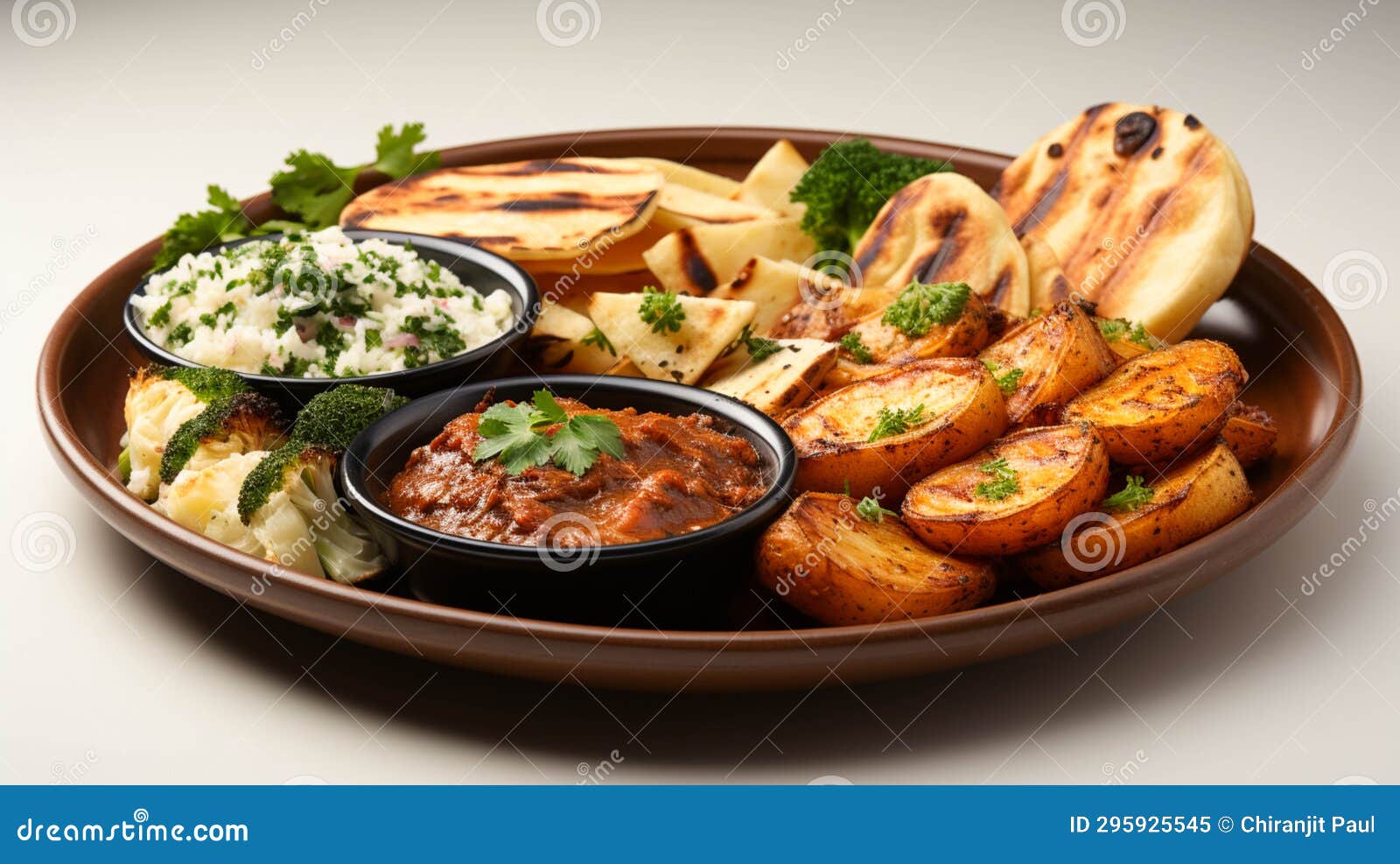 A Plate of Deshi Food in a Plate Isolated on White Stock Image - Image ...
