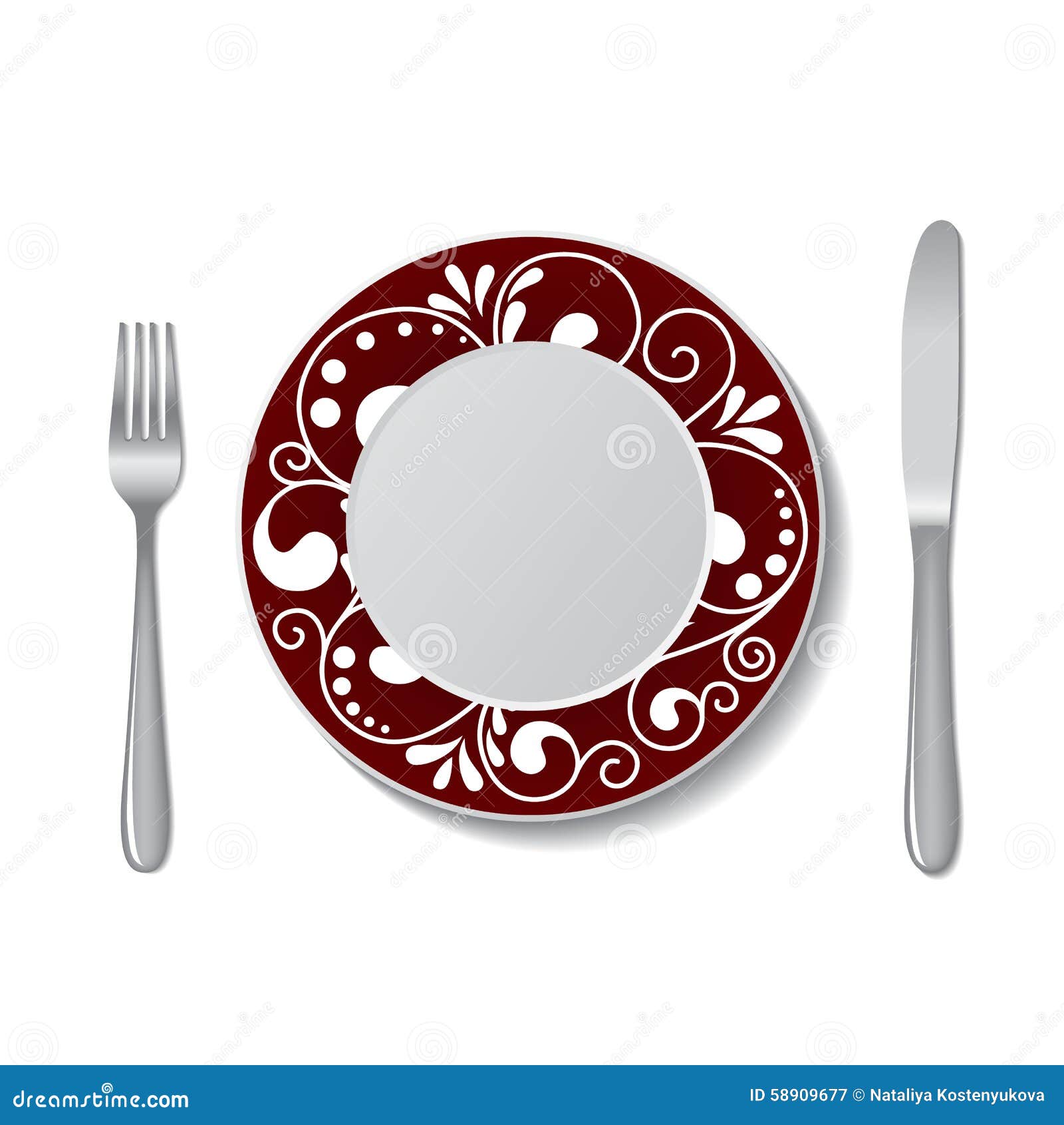 Plate design stock vector. Illustration of background - 58909677