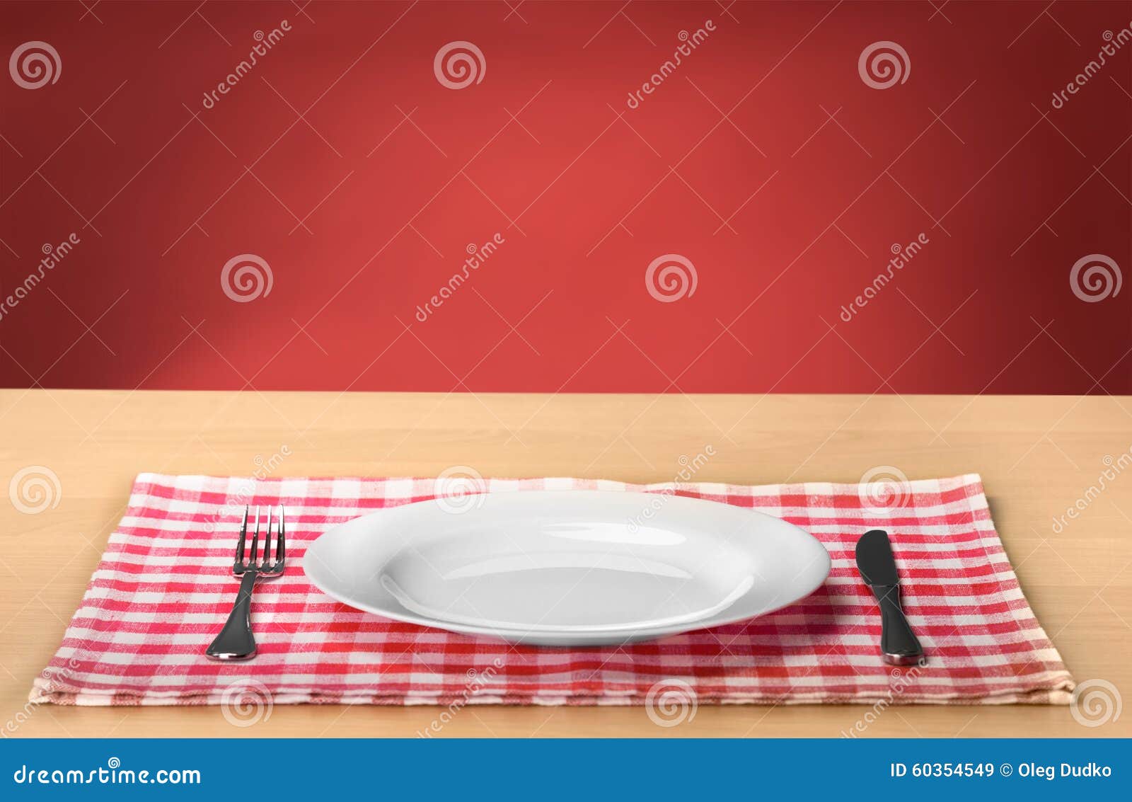Plate on desk stock image. Image of napkin, table, sunny - 60354549