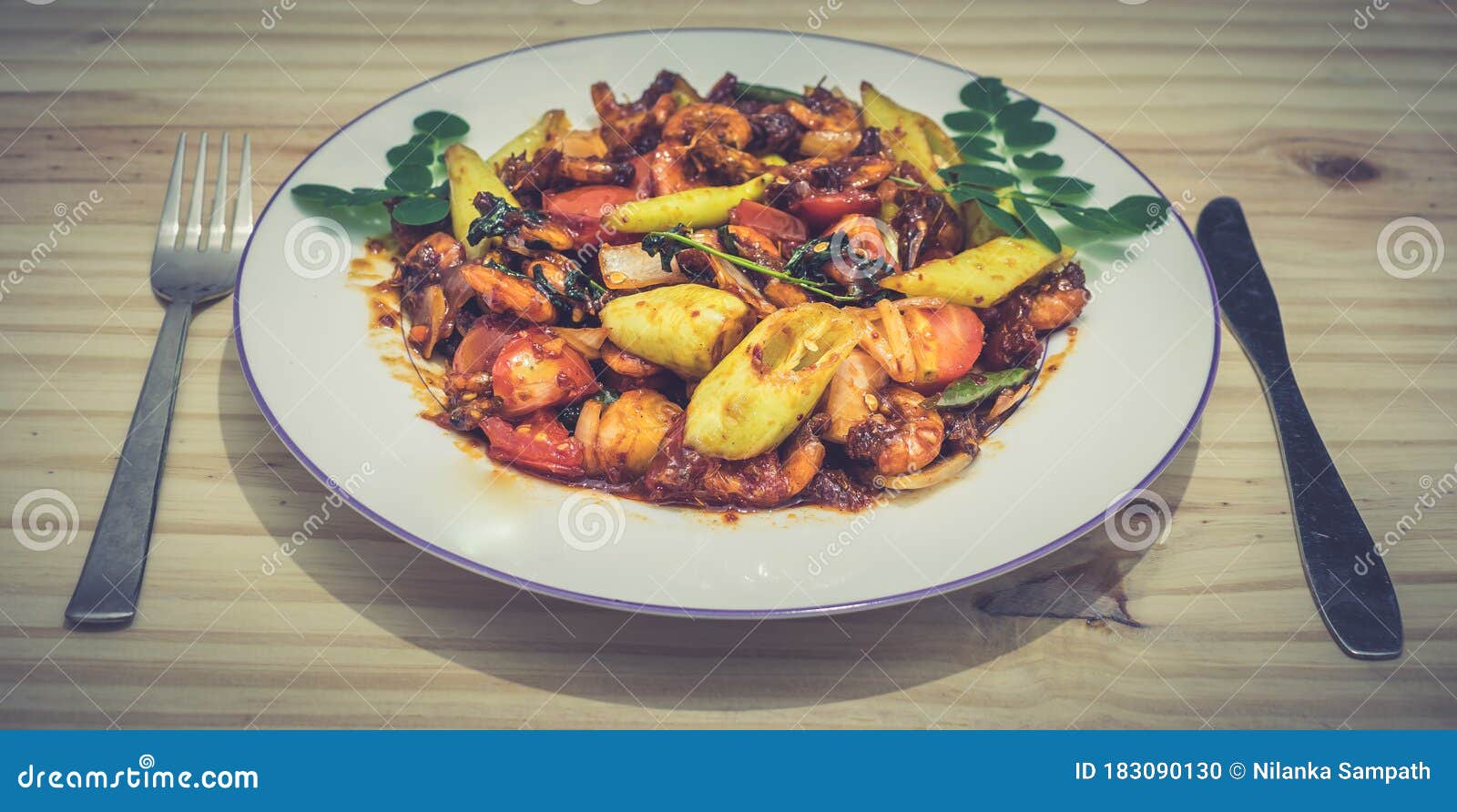 Plate of deviled prawns stock photo. Image of main, spicy - 183090130