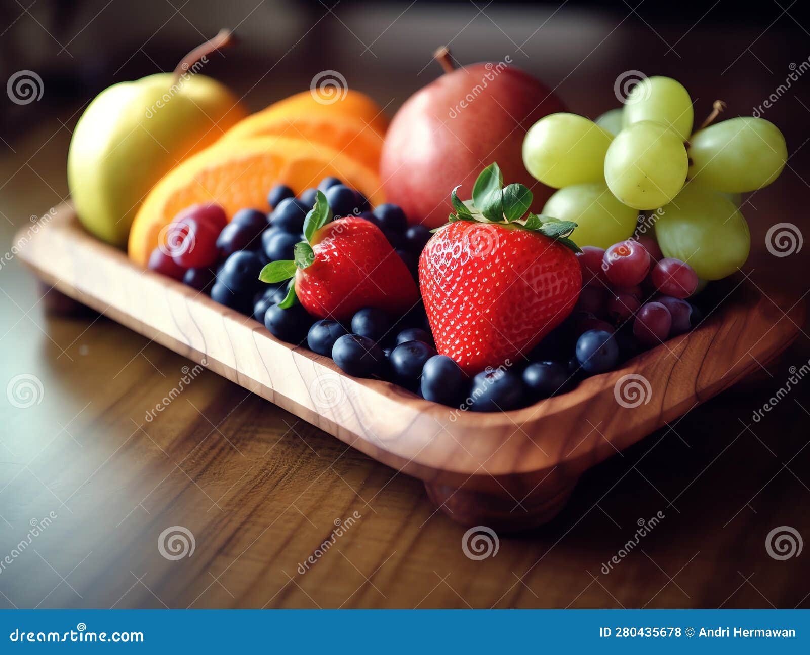 Plate with Different Fruits on the Table Stock Illustration ... Plate with Different Fruits on the Table Stock Illustration ...