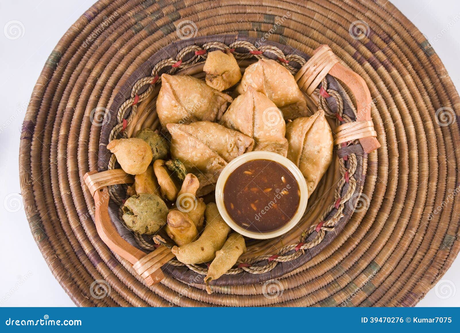 A Plate of Different Kind of Fresh Pakorey Stock Photo - Image of snack ...