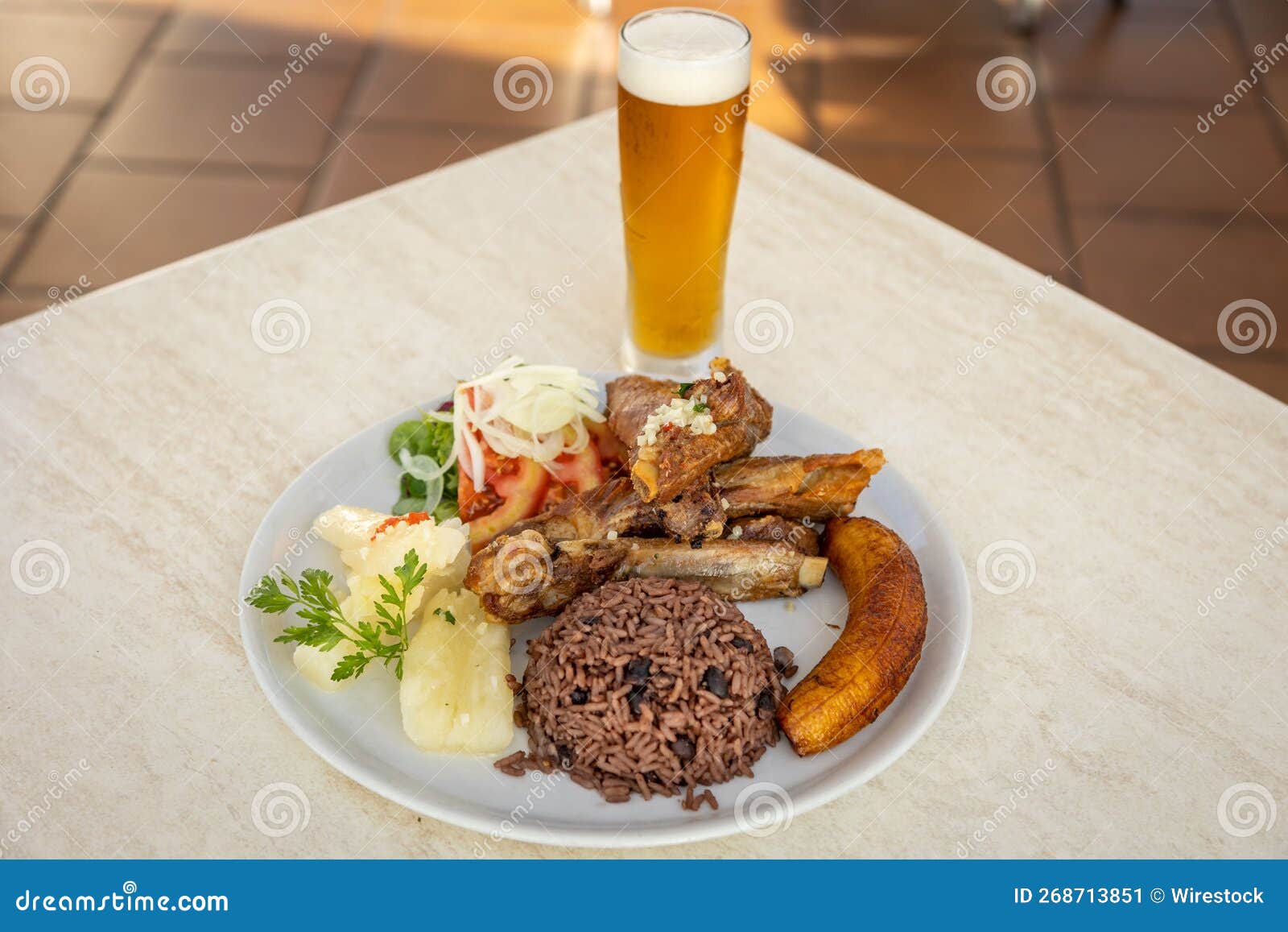 Plate with Different Type of Fresh Food Stock Image - Image of ...