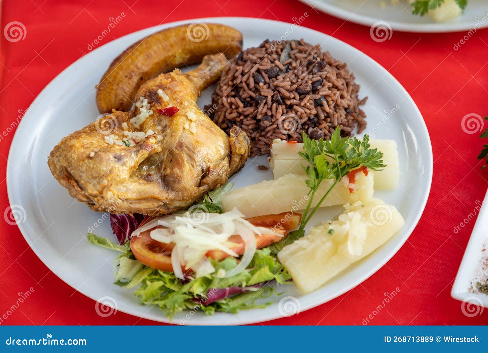 Plate with Different Type of Fresh Food Stock Image - Image of salad ...