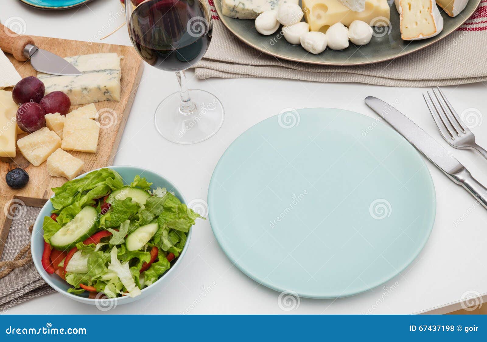 Plate on a dining table stock photo. Image of empty, meal - 67437198