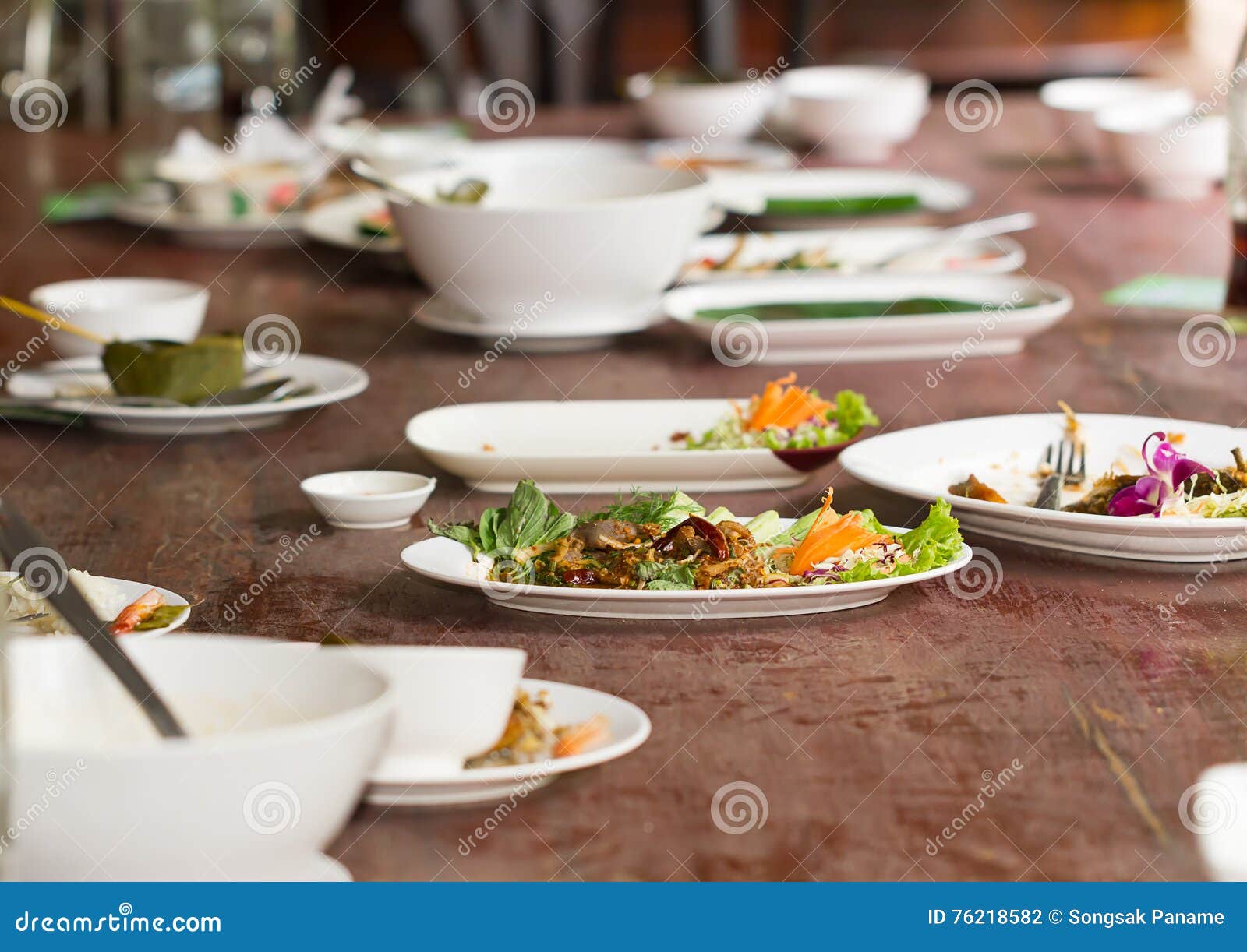 Plate after Dining Table Finish Stock Photo - Image of ethnic, dinner ...