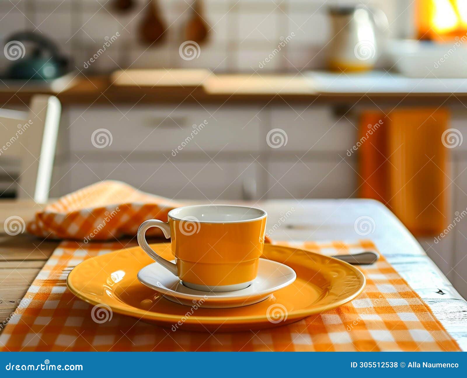 Plate with Division for Portions and Cup for Small Children on Table in ...