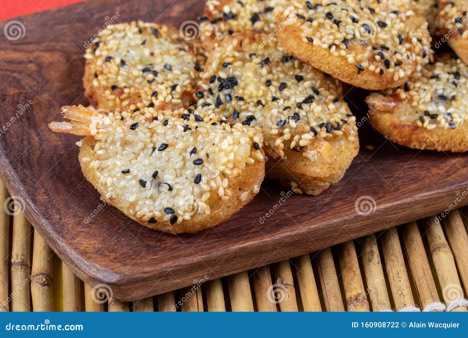 Shrimp donut stock photo. Image of meal, seeds, shrimp - 160908722
