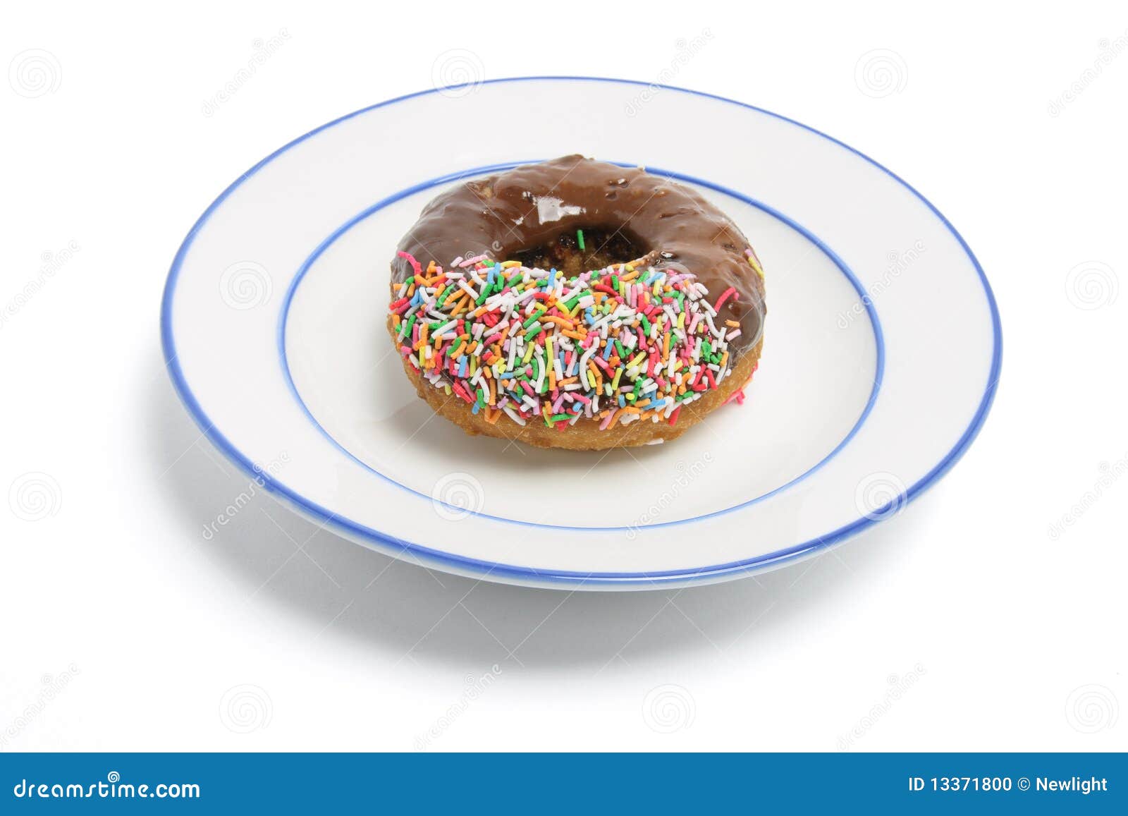Plate of Doughnut stock photo. Image of dessert, fattening - 13371800
