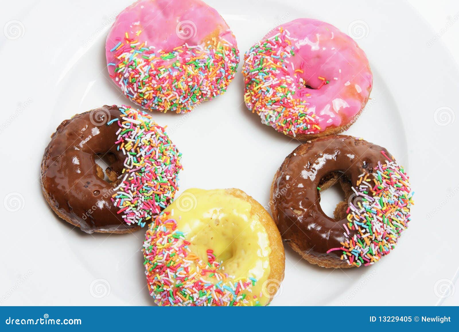 Plate of Doughnuts stock image. Image of icing, studio - 13229405