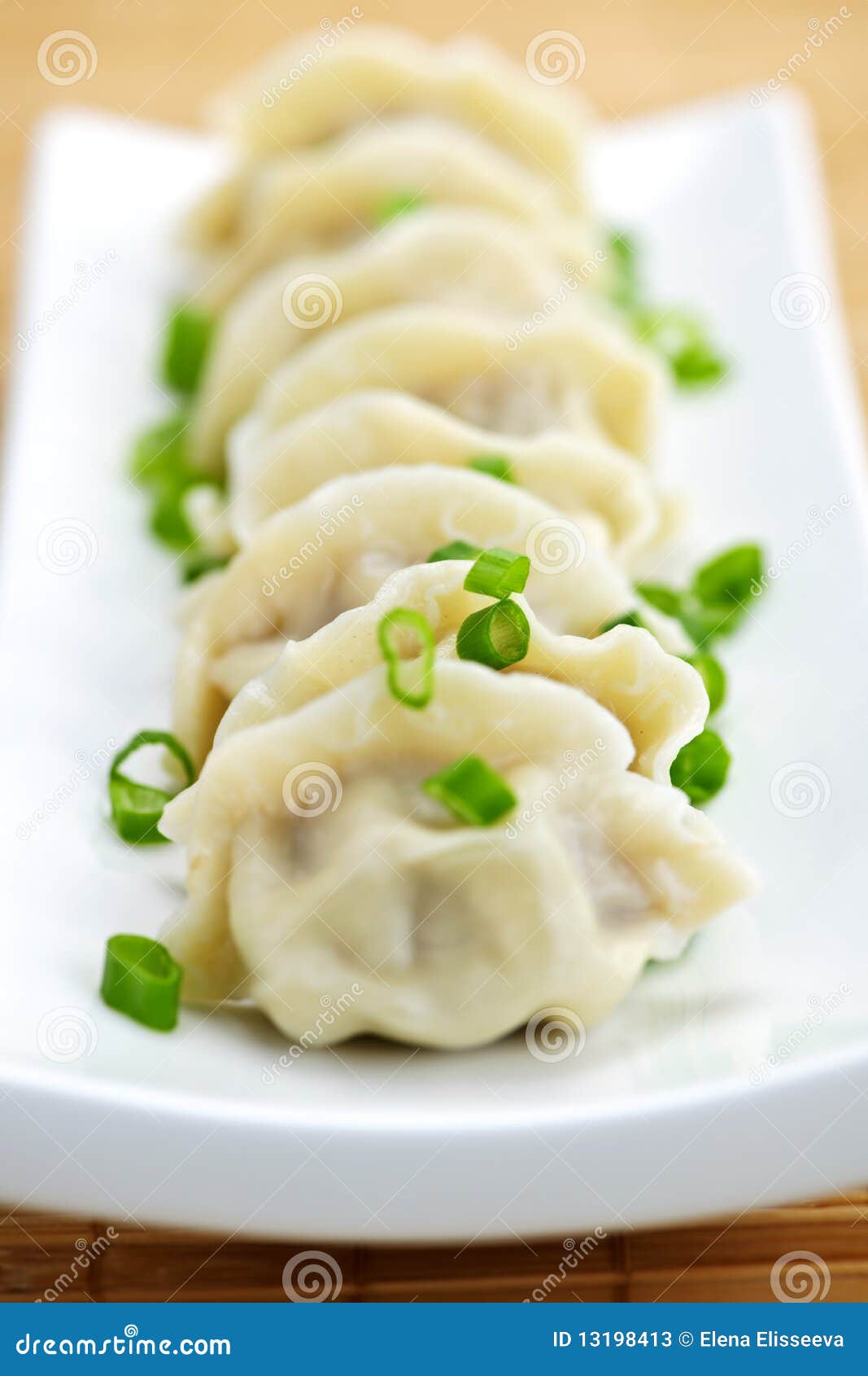 Plate of dumplings stock image. Image of line, cook, plate - 13198413