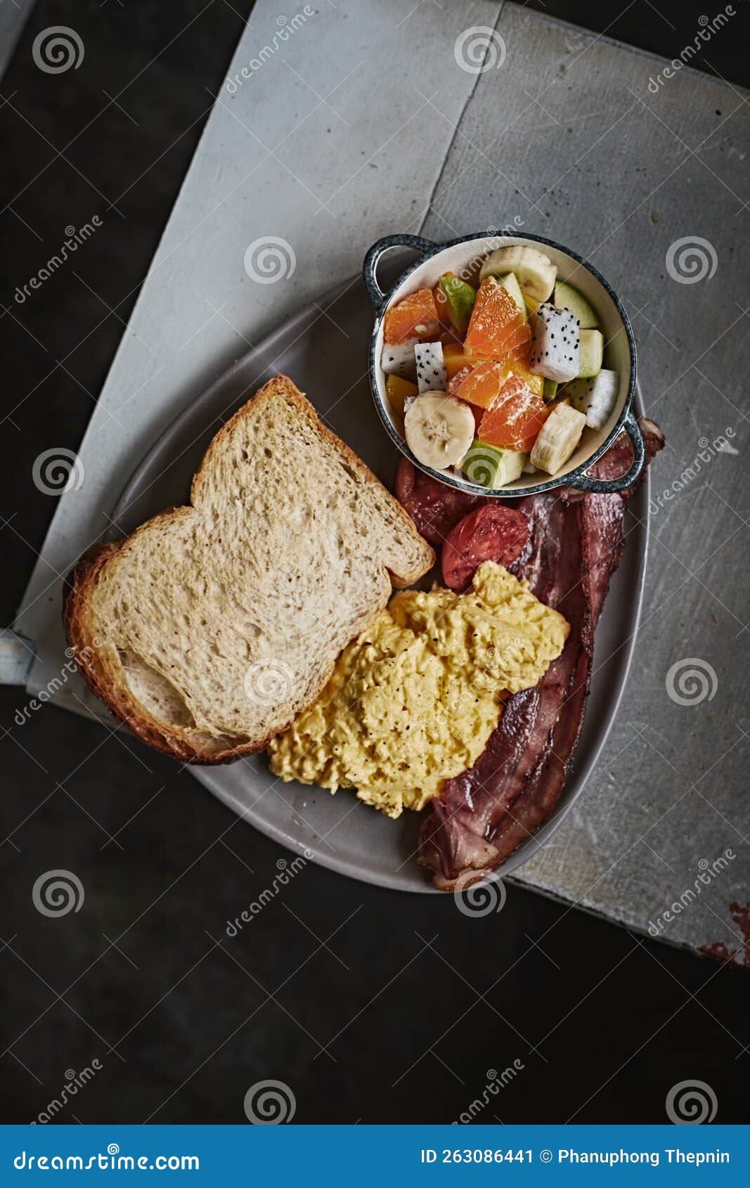 Plate of English breakfast stock image. Image of fried - 263086441