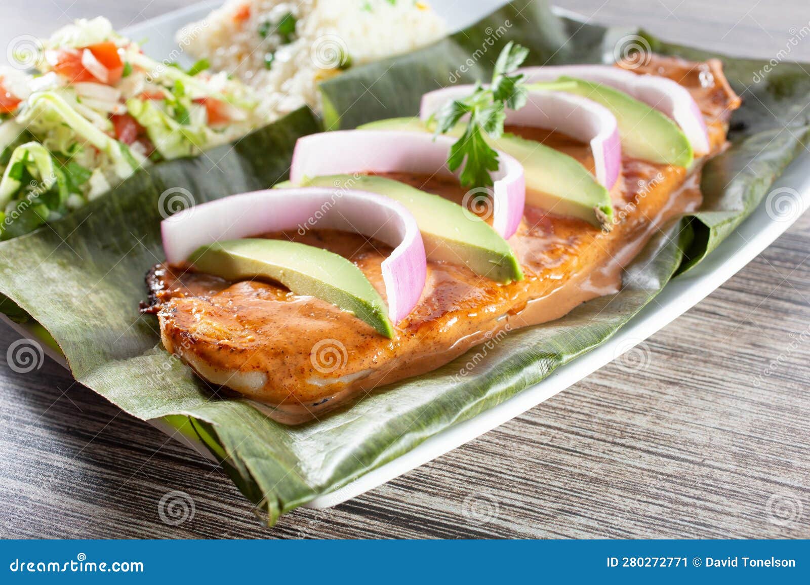 Plate of Filete a La Plancha, Mexican Fish Stock Image - Image of ...