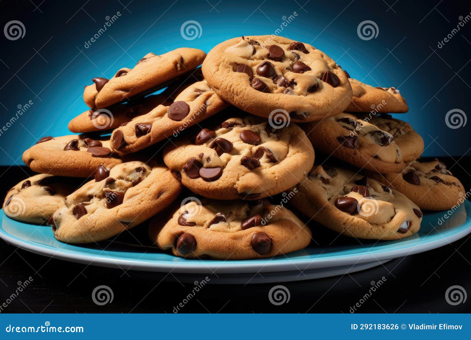 Plate Filled with an Cookies, Complete with Generous Chunks of Rich ...