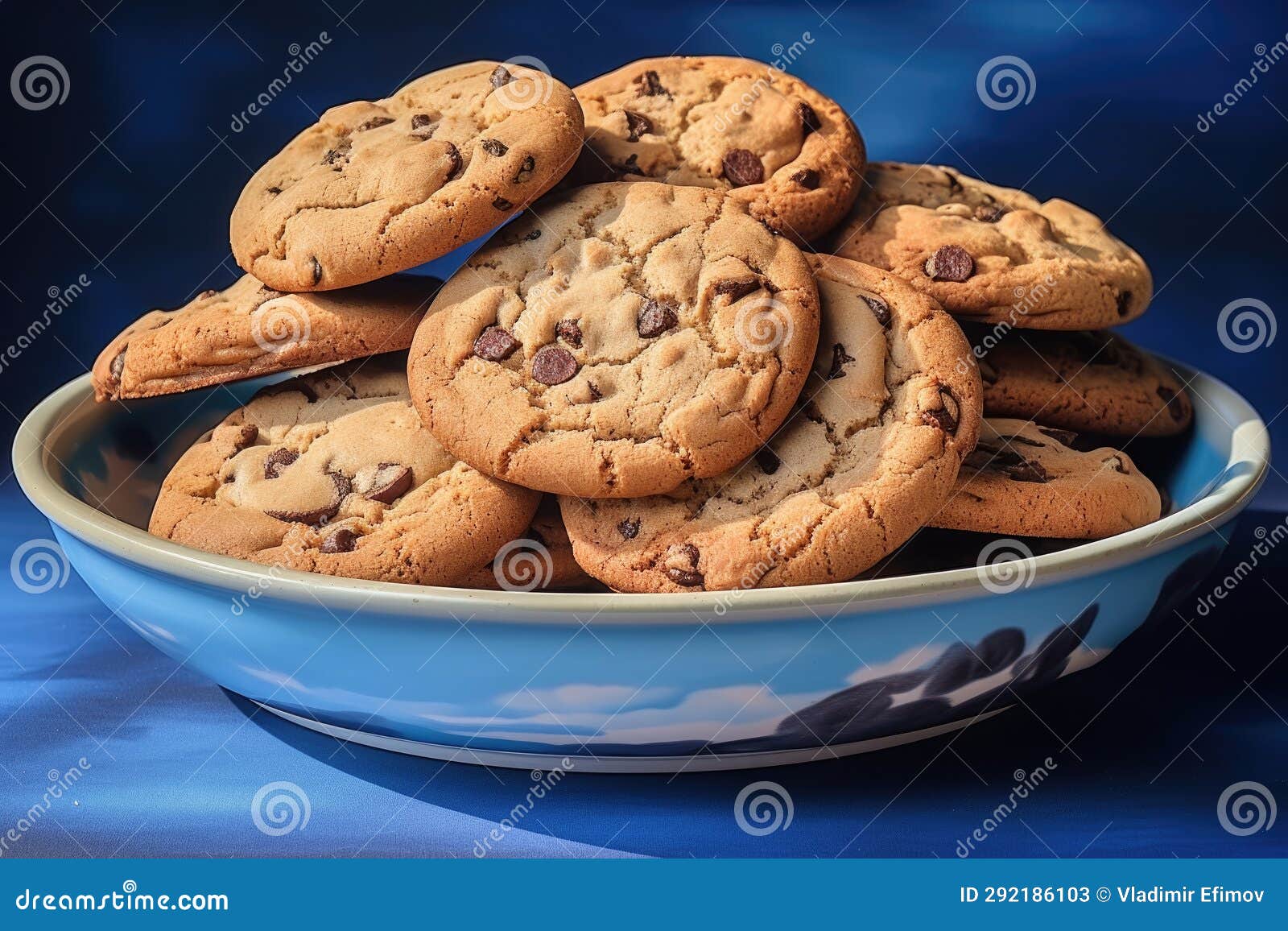 Plate Filled with an Cookies, Complete with Generous Chunks of Rich ...