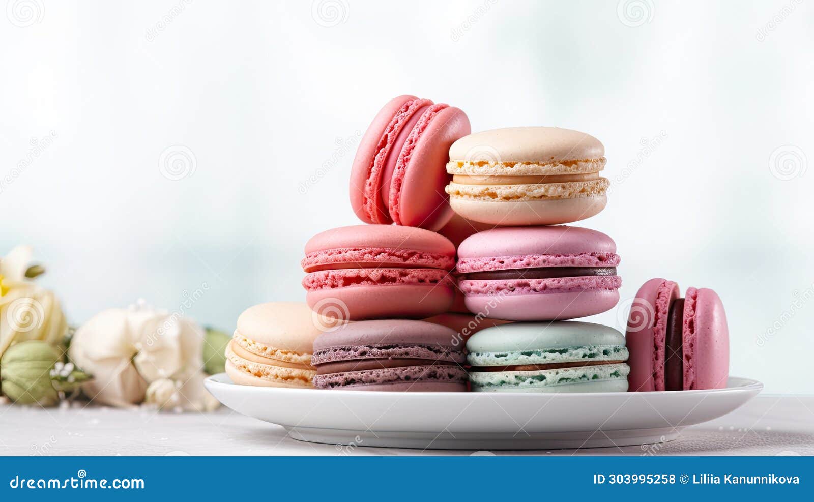 A Plate Filled with Delectable Chocolate Macarons in a Minimalist ...