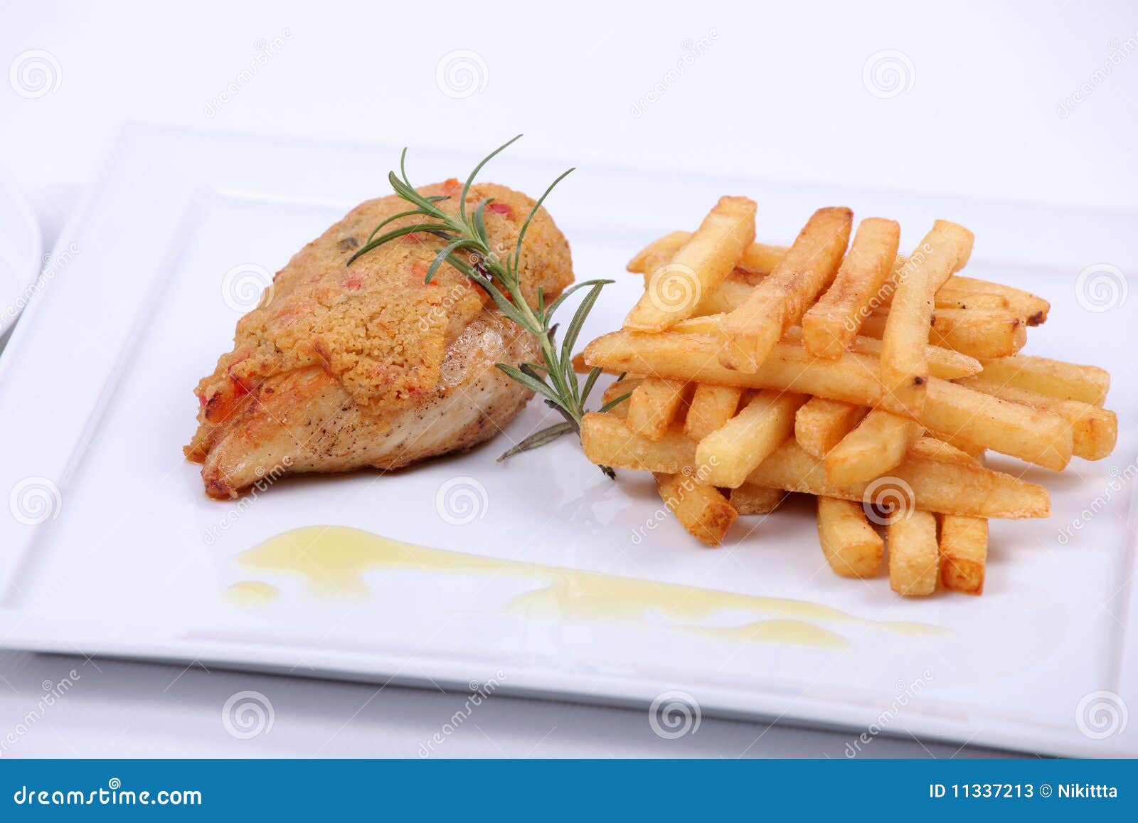 Plate of fine dining meal stock image. Image of wings - 11337213