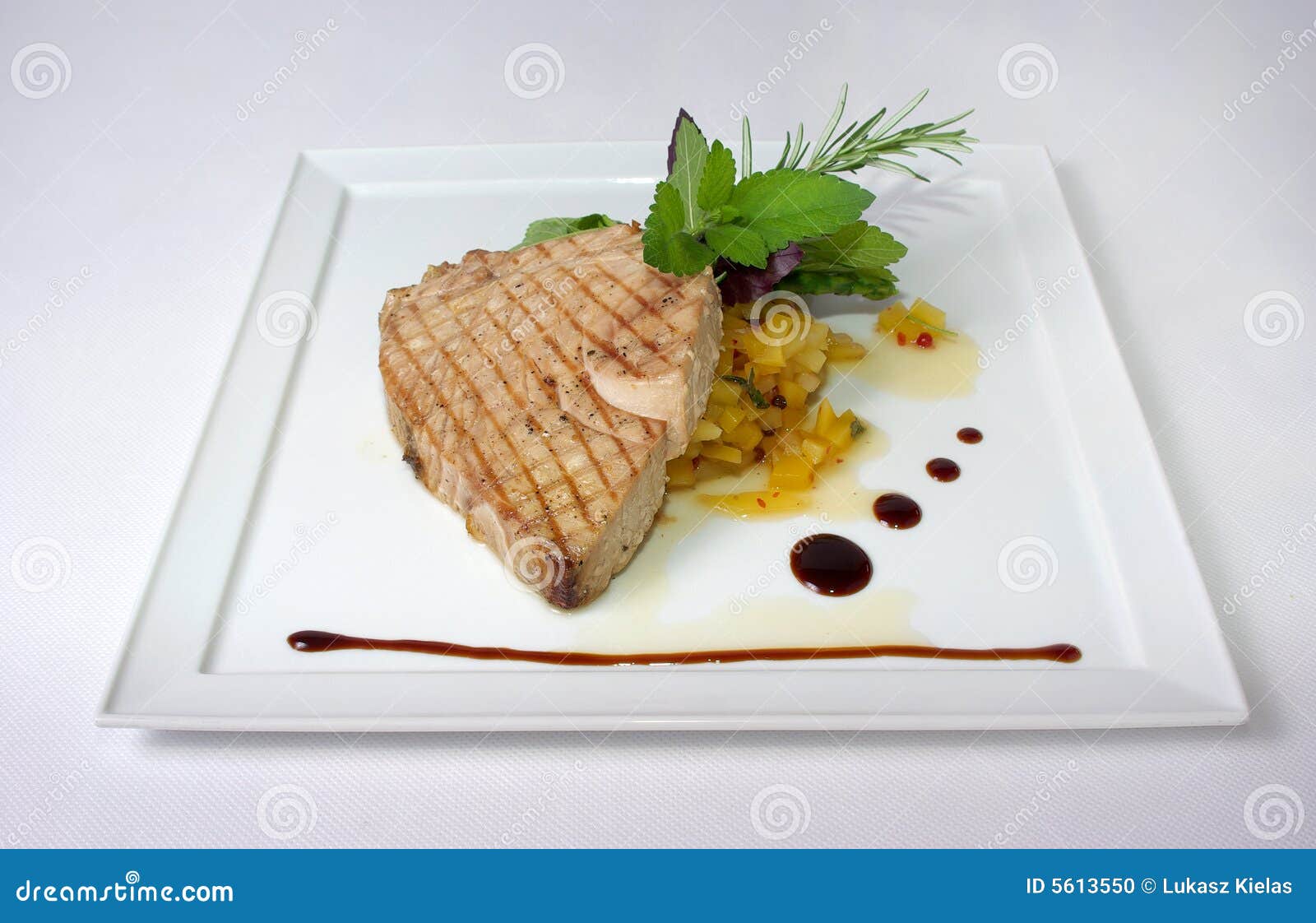 Plate of fine dining meal stock photo. Image of collection - 5613550