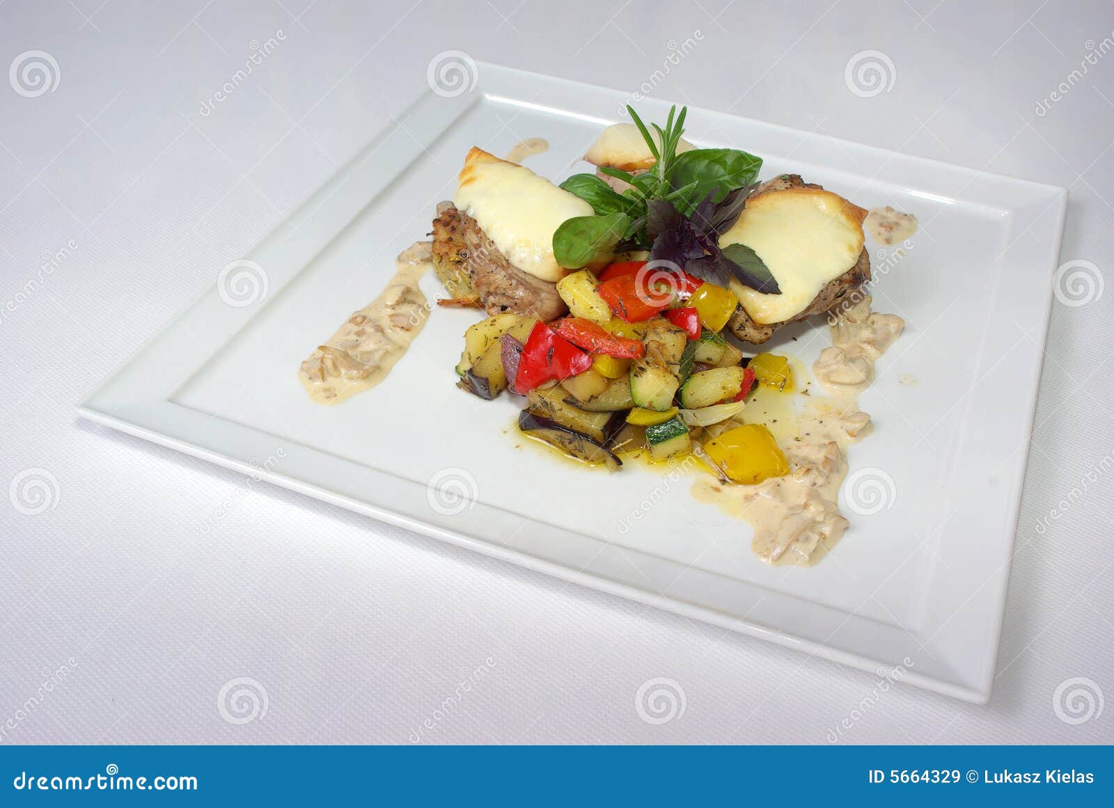 Plate of fine dining meal stock image. Image of bars, restaurants - 5664329