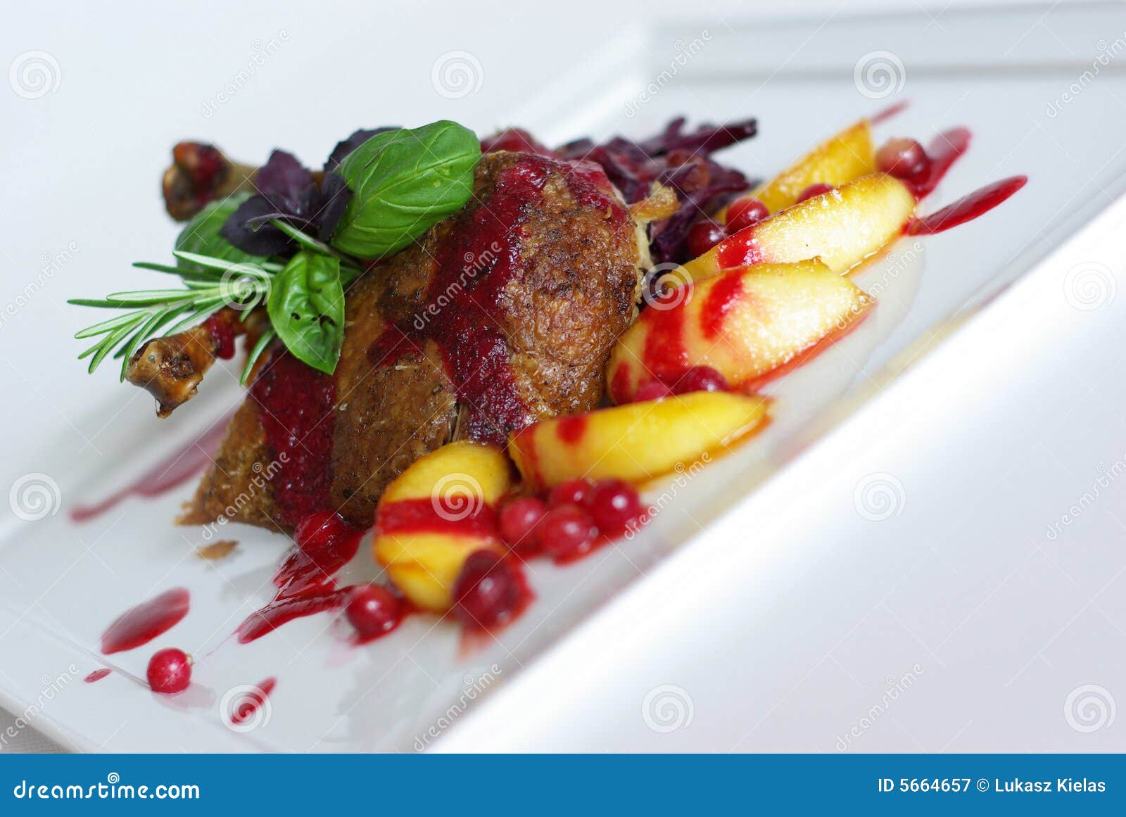 Plate Of Fine Dining Meal Royalty Free Stock Photography - Image: 5664657