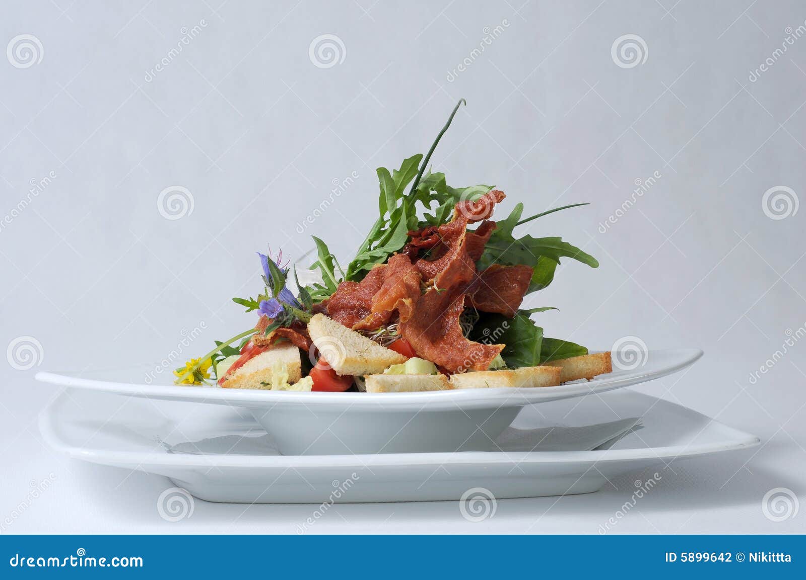 Plate of fine dining meal stock photo. Image of composition - 5899642