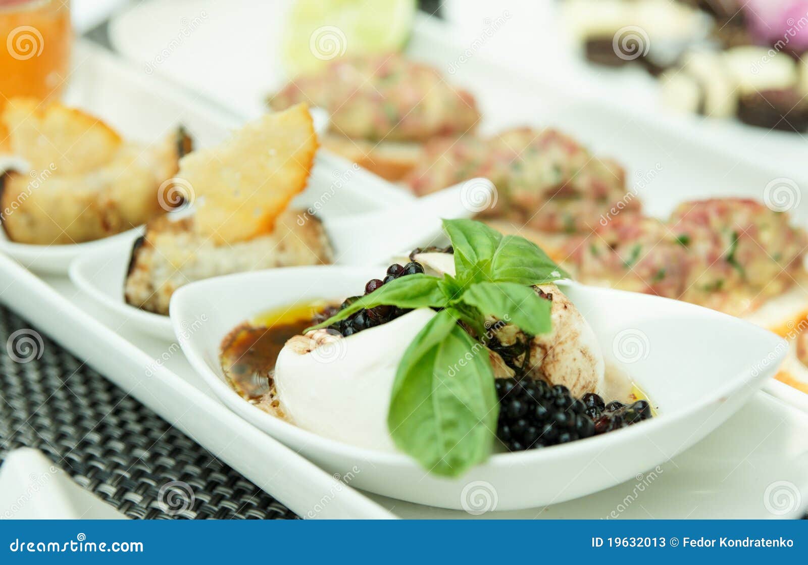 Plate with fish dish stock image. Image of table, banquet - 19632013