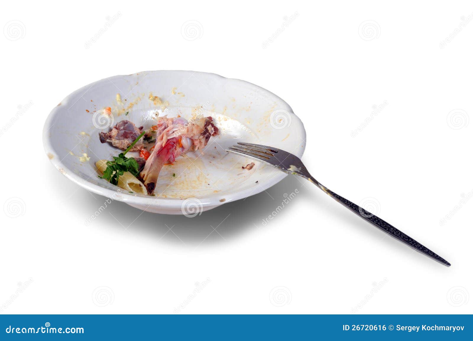 Plate after food intake stock photo. Image of circle - 26720616