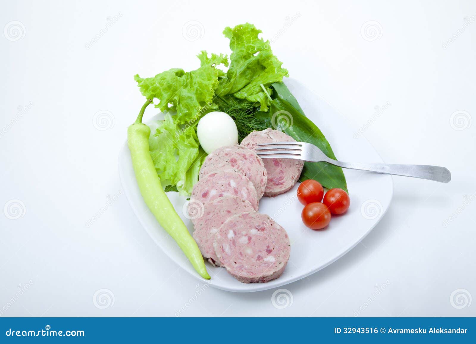 Plate of food stock photo. Image of peppers, meal, green - 32943516