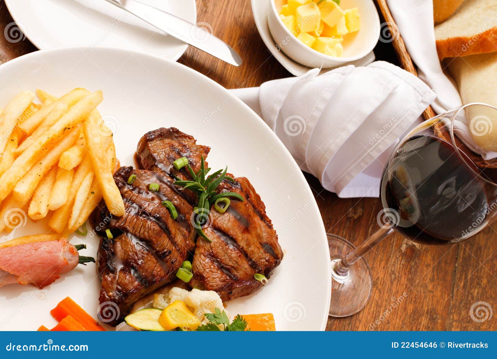 Plate of Food in a Restaurant Stock Photo - Image of crockery, bistro ...