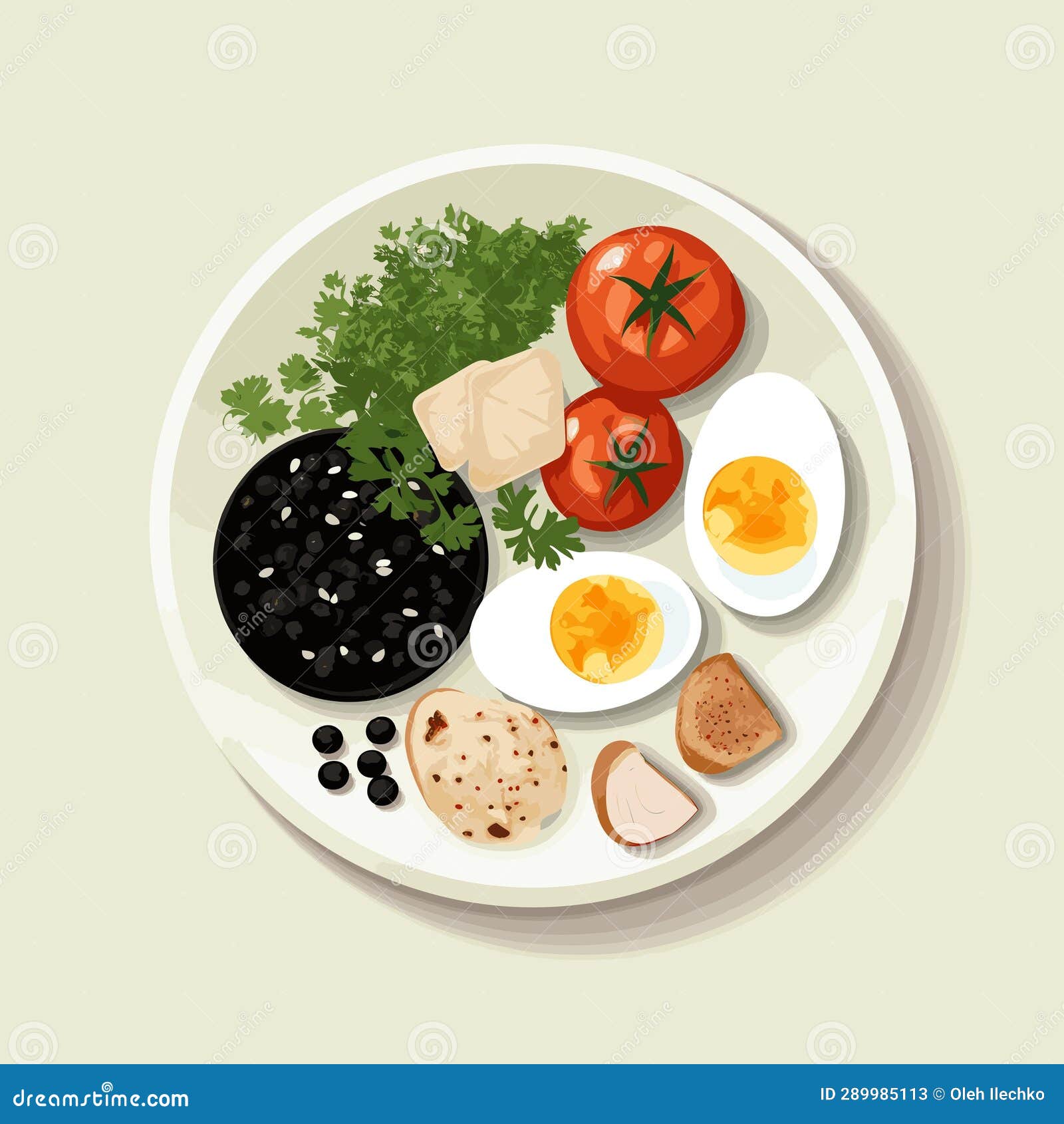 Plate of Food Vector Flat Minimalistic Isolated Illustration Stock ...