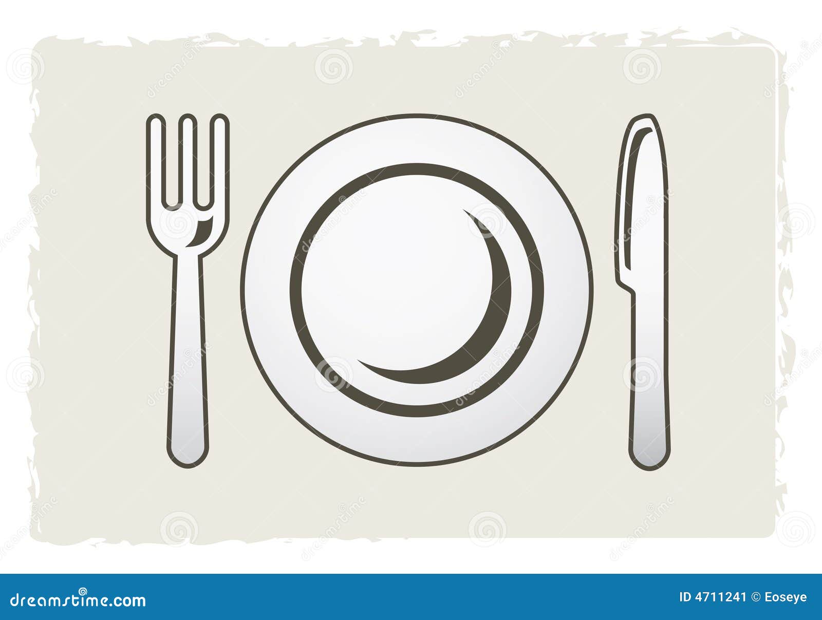 Plate Fork, Knife, Spoon Cartoon Vector | CartoonDealer.com #6645827