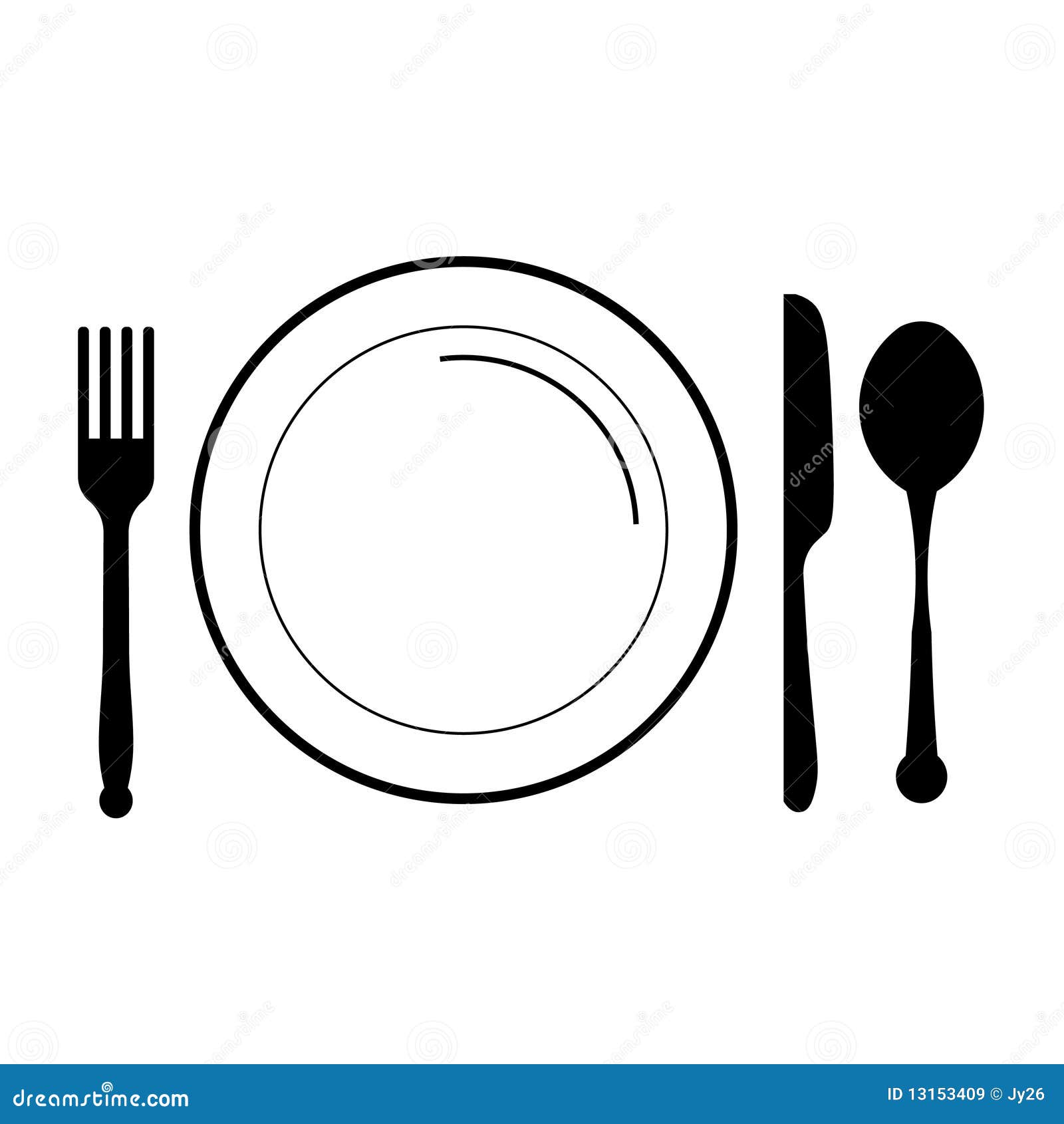 Plate With Fork, Knife ,spoon Stock Vector - Image: 13153409 Plate With Fork, Knife ,spoon Stock Vector - Image: 13153409